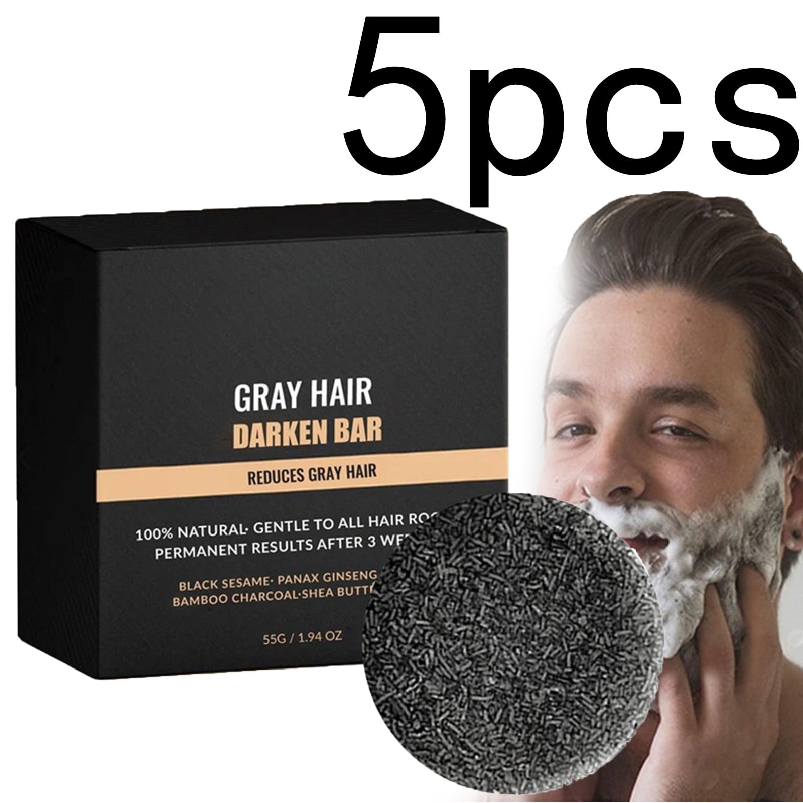 Gray Reverse Bar Cover Gray Hair Bar Soap Natural Hair Darkening ...
