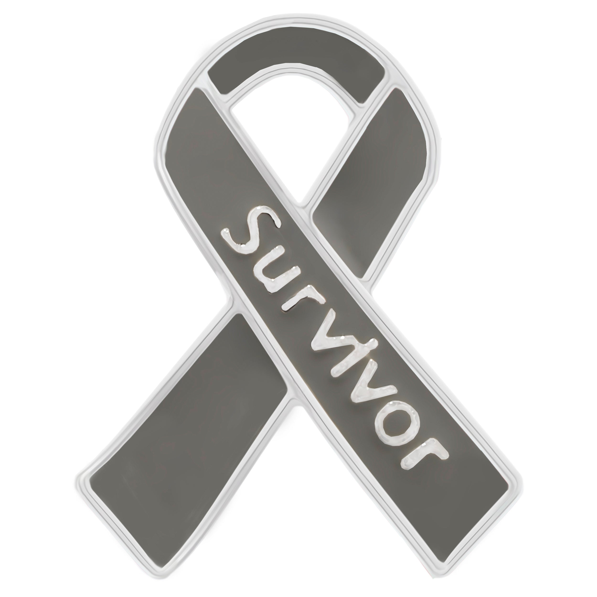 Gray Ribbon Survivor Pins - Walmart.com