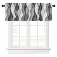 Gray Ripple Valances for Windows Abstract Gradient Rod Pocket Curtain ...
