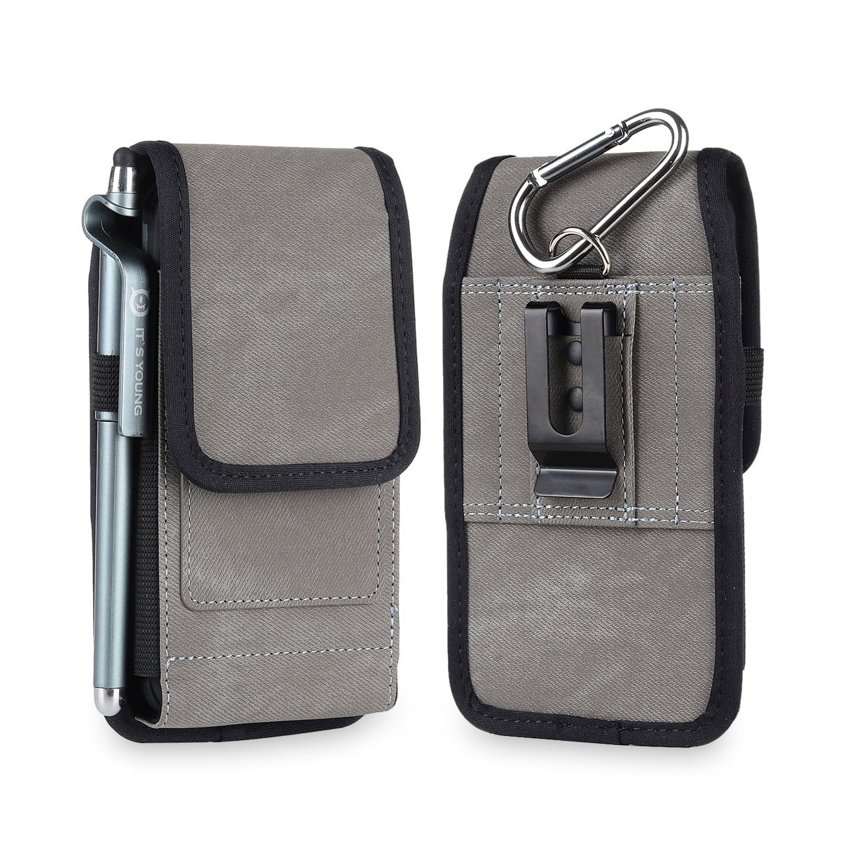 Gray Rugged Carabiner Phone Case with Belt Loop is Compatible with ...