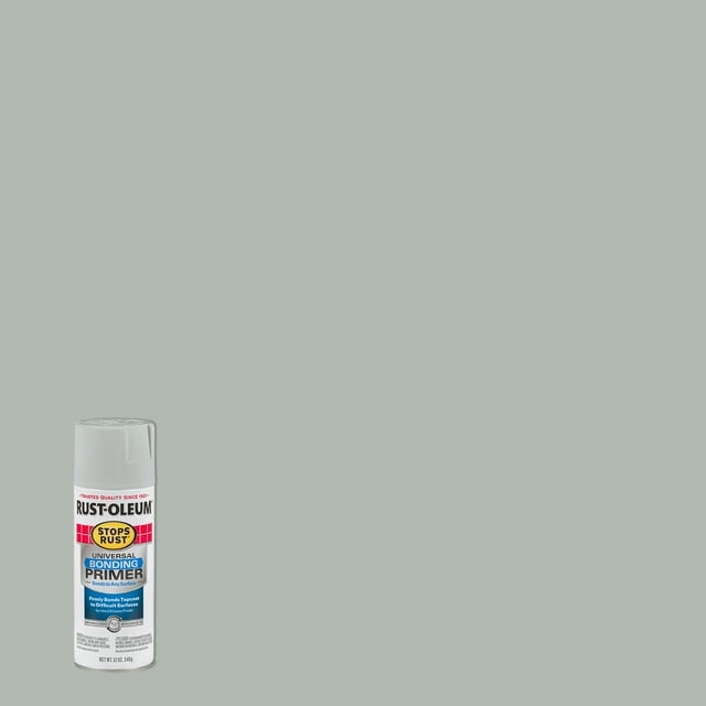 Gray, Rust-Oleum Stops Rust Flat Universal Bonding Primer Spray- 12 oz ...
