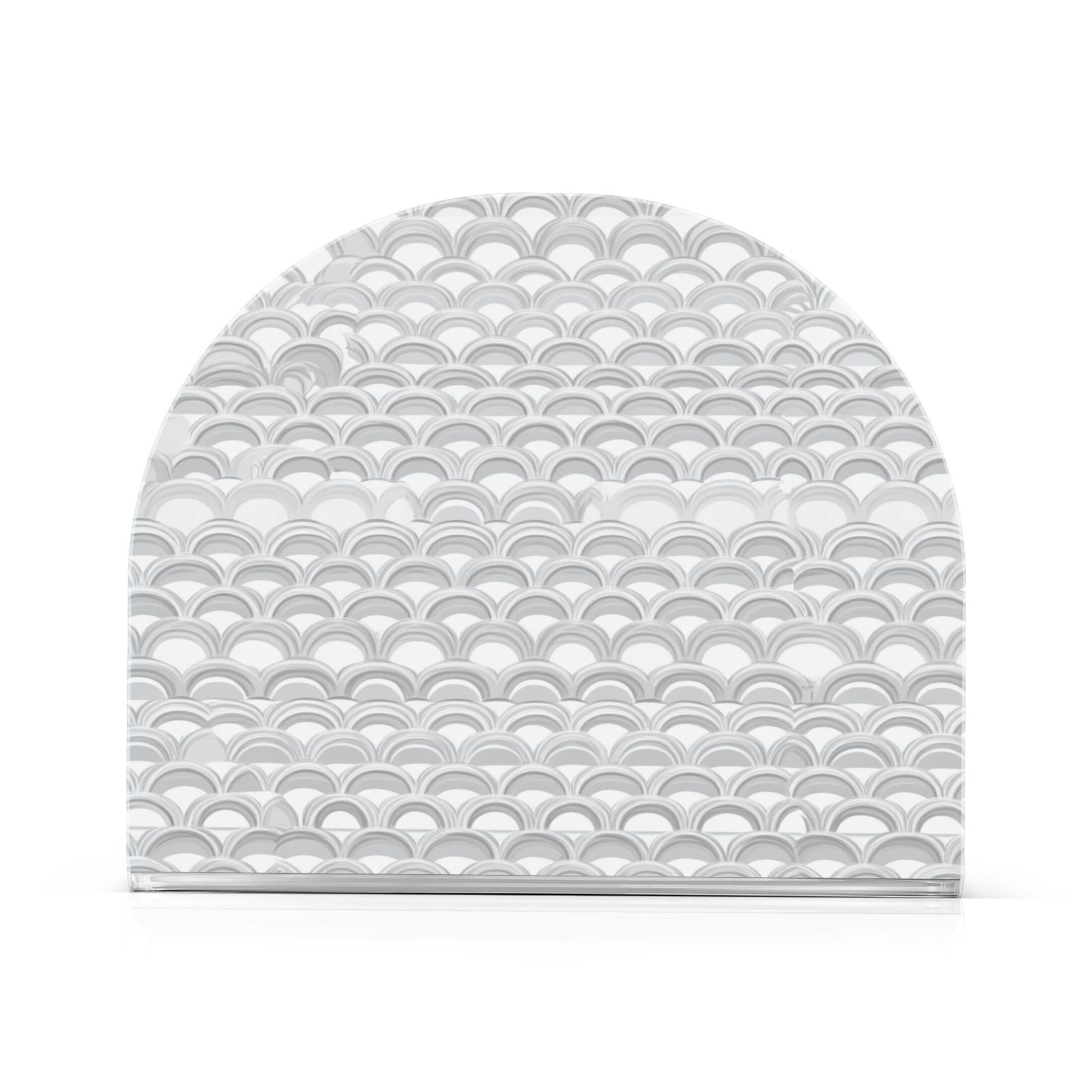 Gray Scallop Pattern Design Thick U Shape Acrylic Napkin Holder Non ...