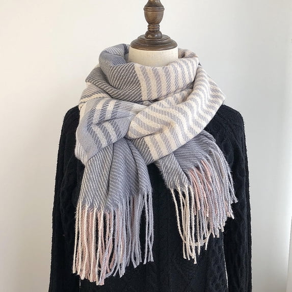 Gray Scarf for Women Fall Winter Scarf Classic Scarf Warm Soft Large ...