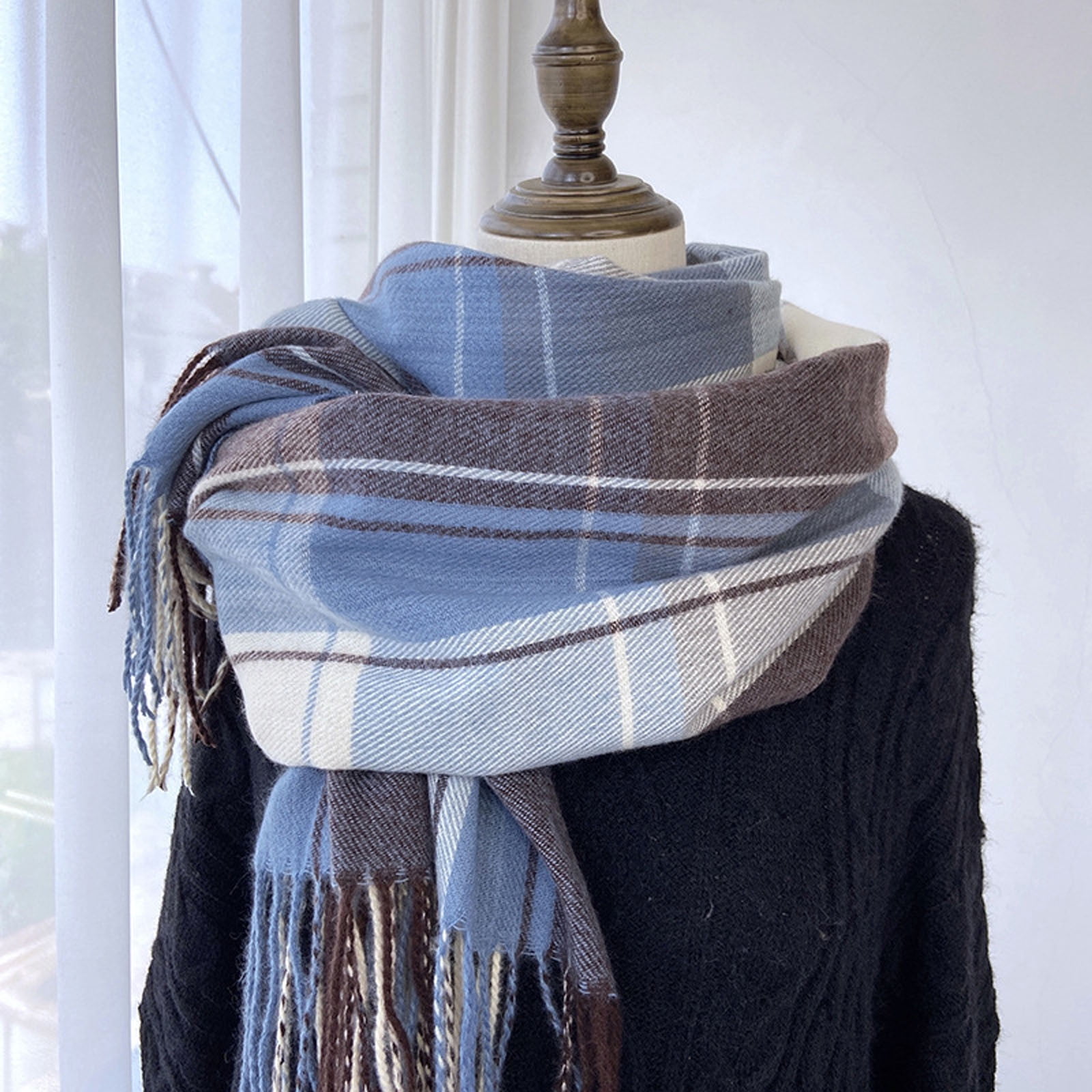 Gray Scarfs Scarf Women Fall Winter Scarf Classic Scarf Warm Soft Large ...
