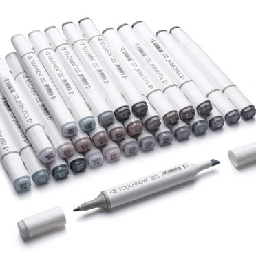 Bianyo Classic Series Fine Dual Tip Art Markers, Alcohol-Based, Set of ...