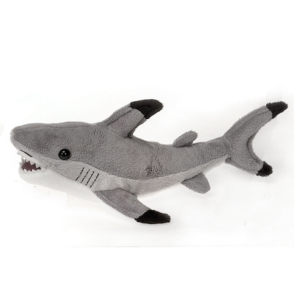 Gray Shark Stuffed Animal – 12 inch Realistic Soft & Cuddly Ocean ...