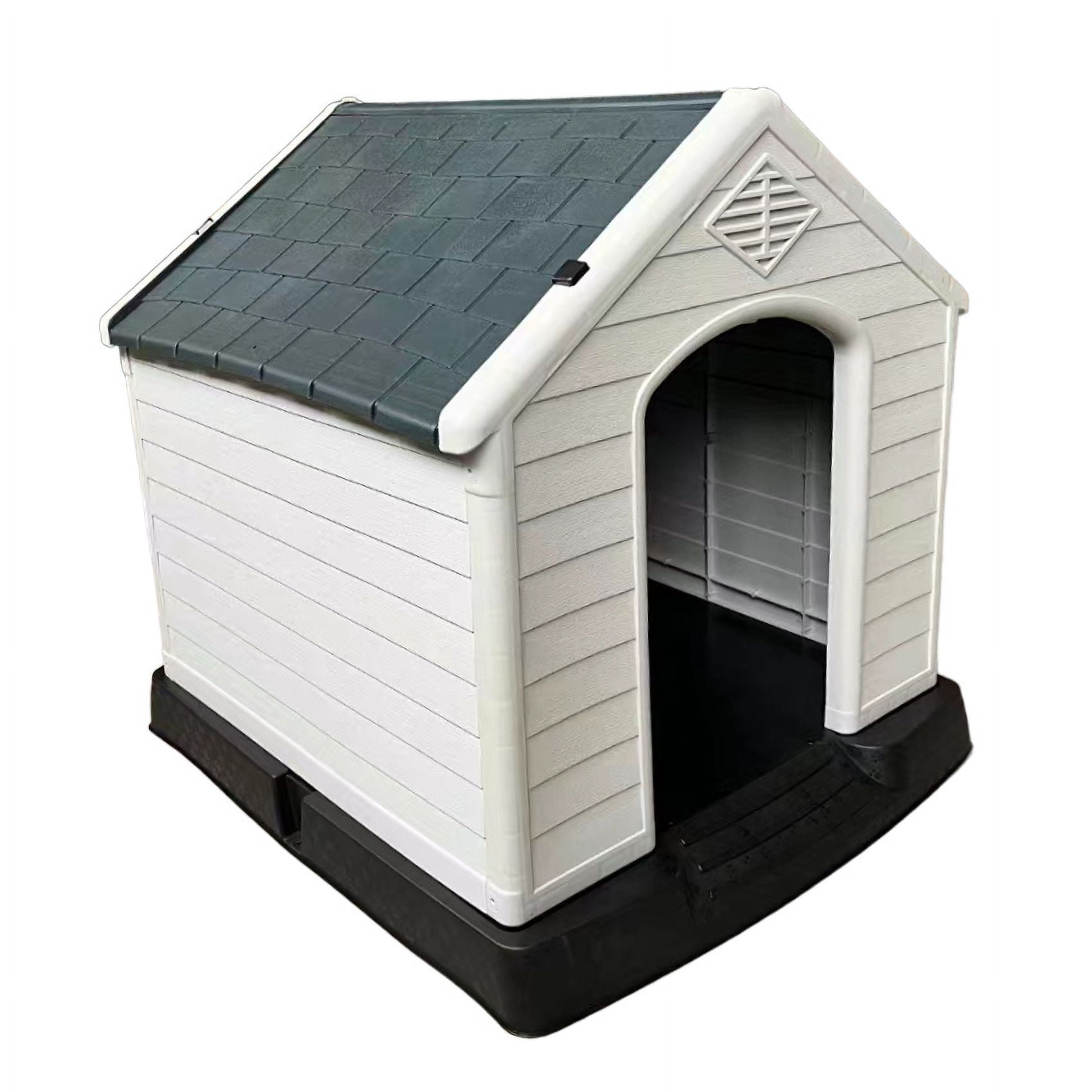 Green Shingle Roof Dog House - Walmart.com