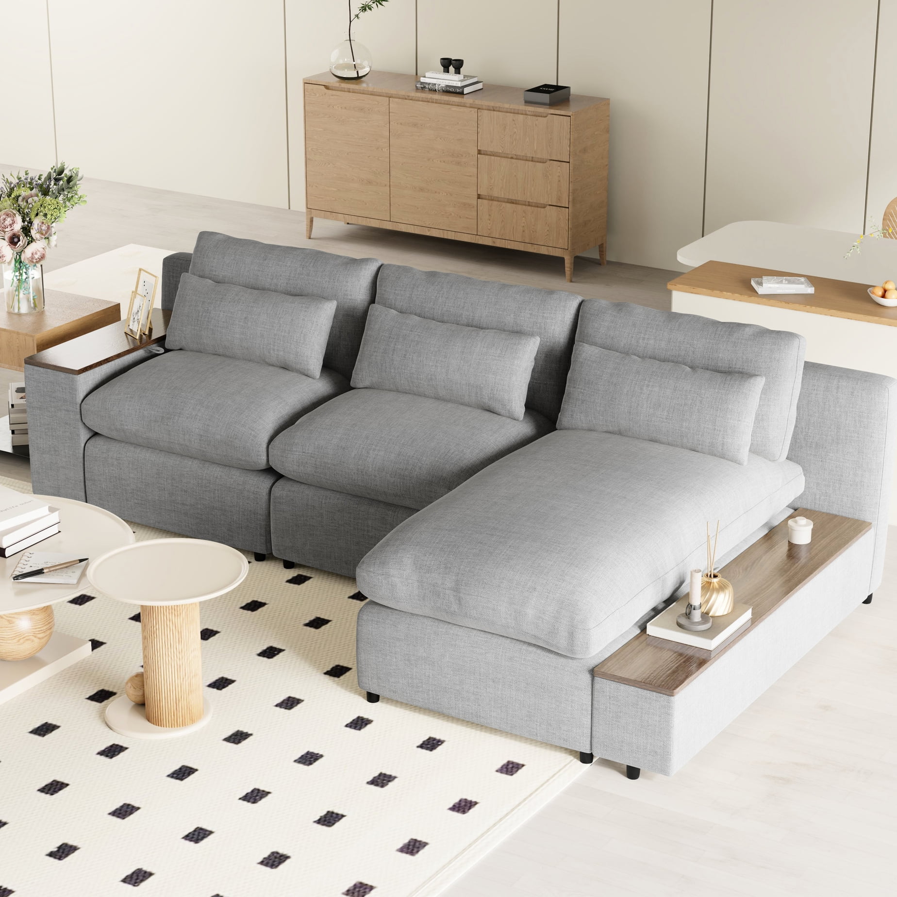 Gray Sofa - Storage for Remote Controls - Living Room Use - Tidy ...