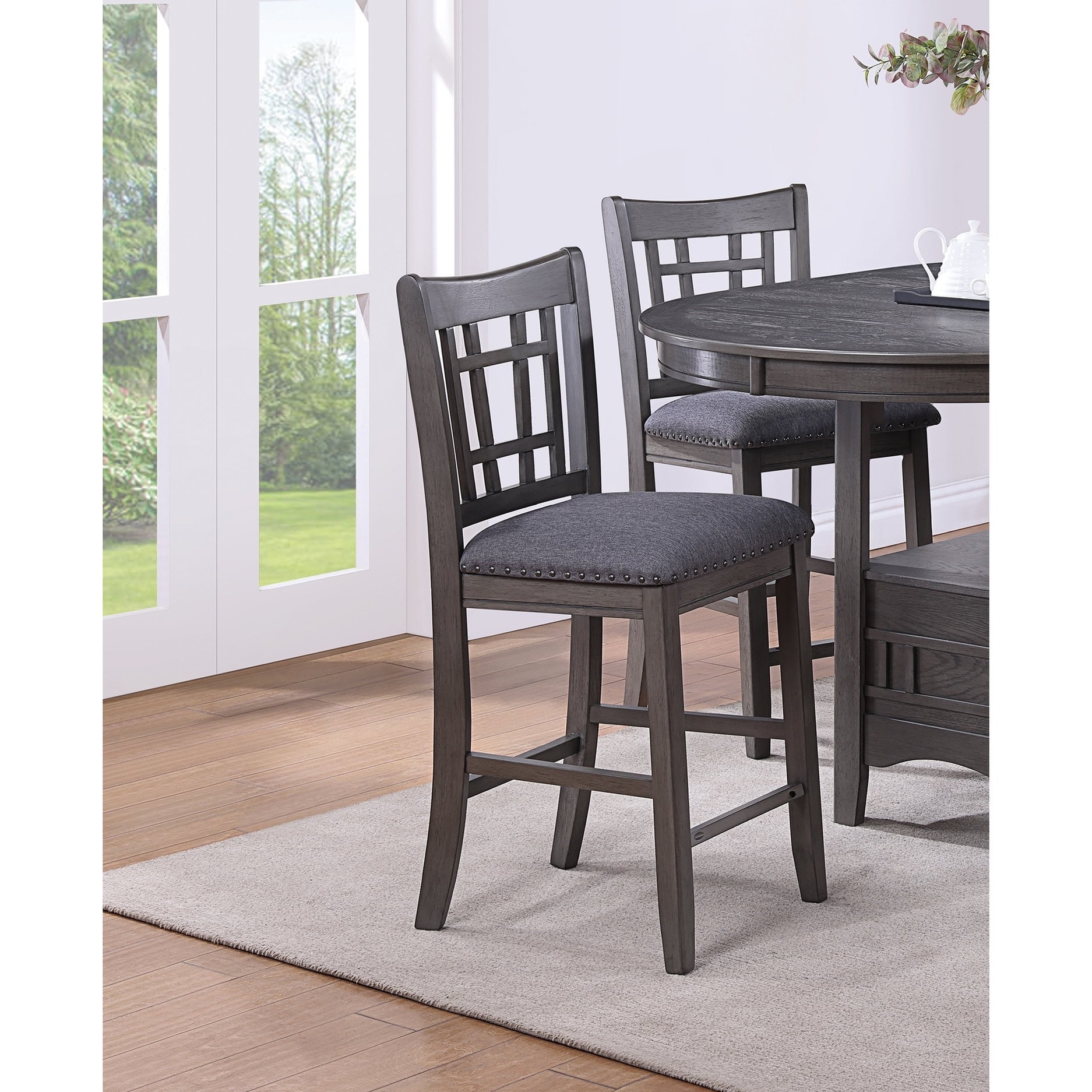 Gray Solid Wood Chairs+Unique Back Design”-“Regular Dinners+Distinctive ...