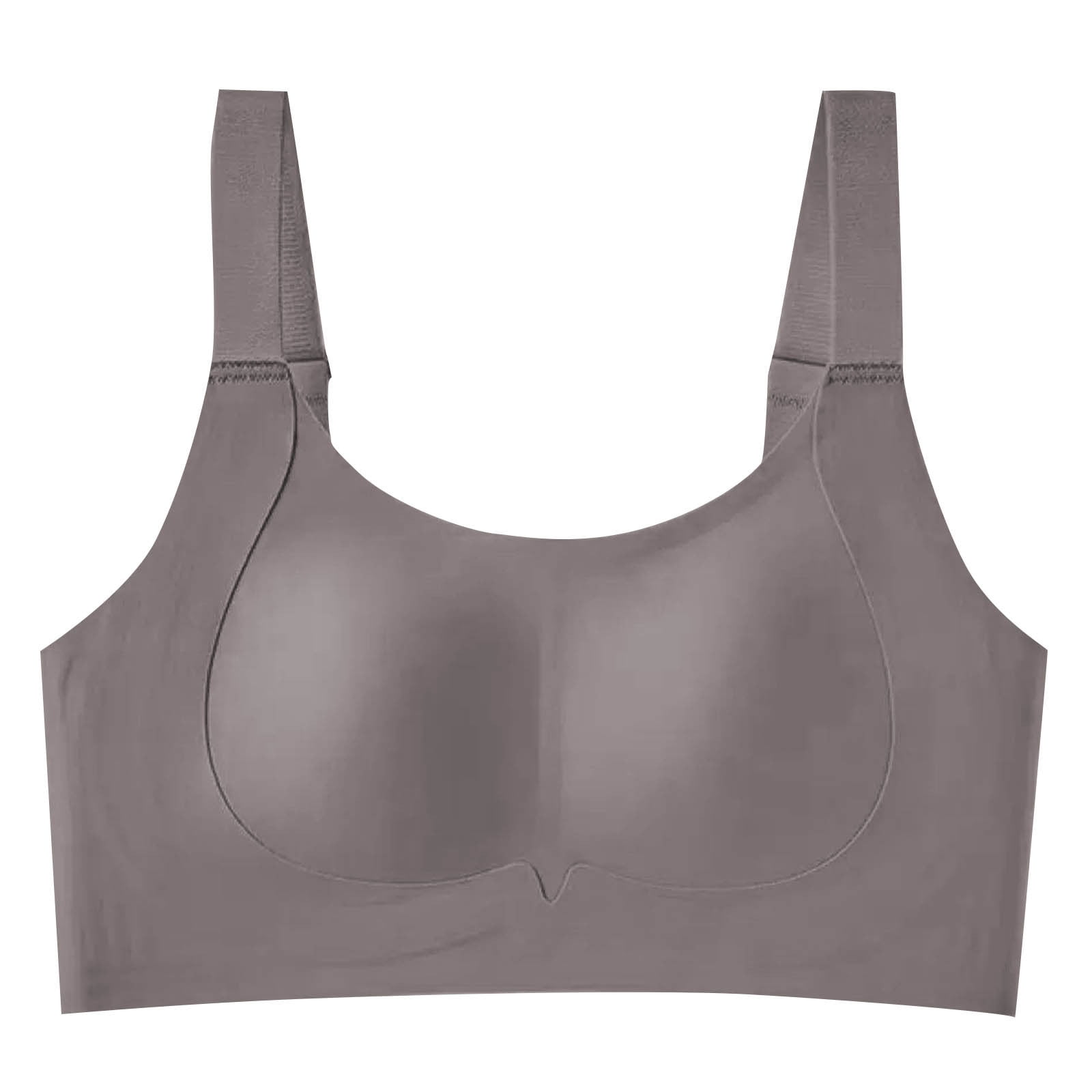 Gray Spandex Bralette for Women Slip Loose Fit Thin Adjustable Seamless ...