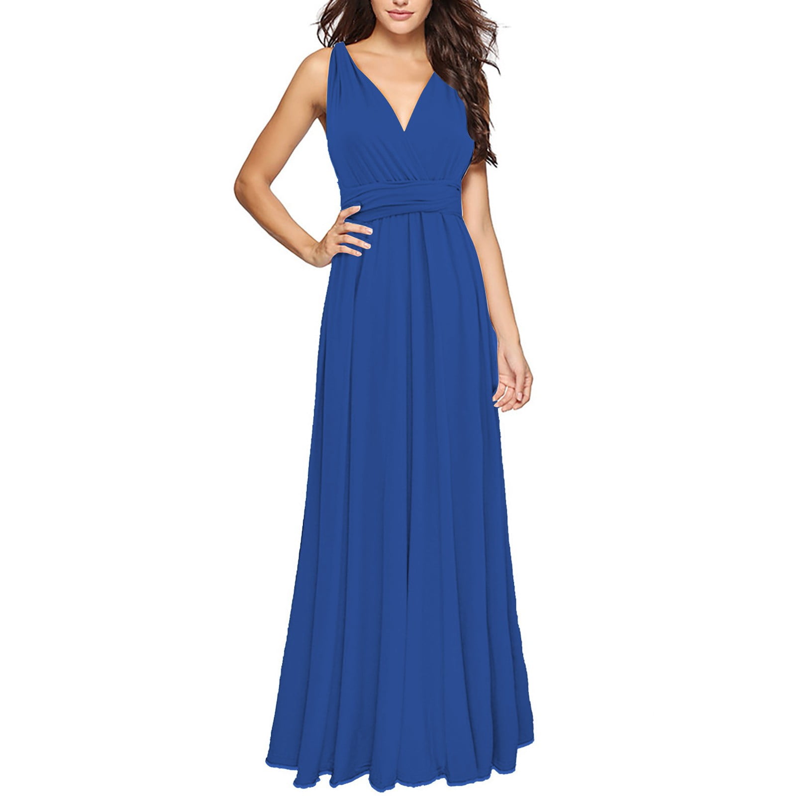Gray Spandex Full-Length Women's Formal Dress, Wrap Dress Long ...