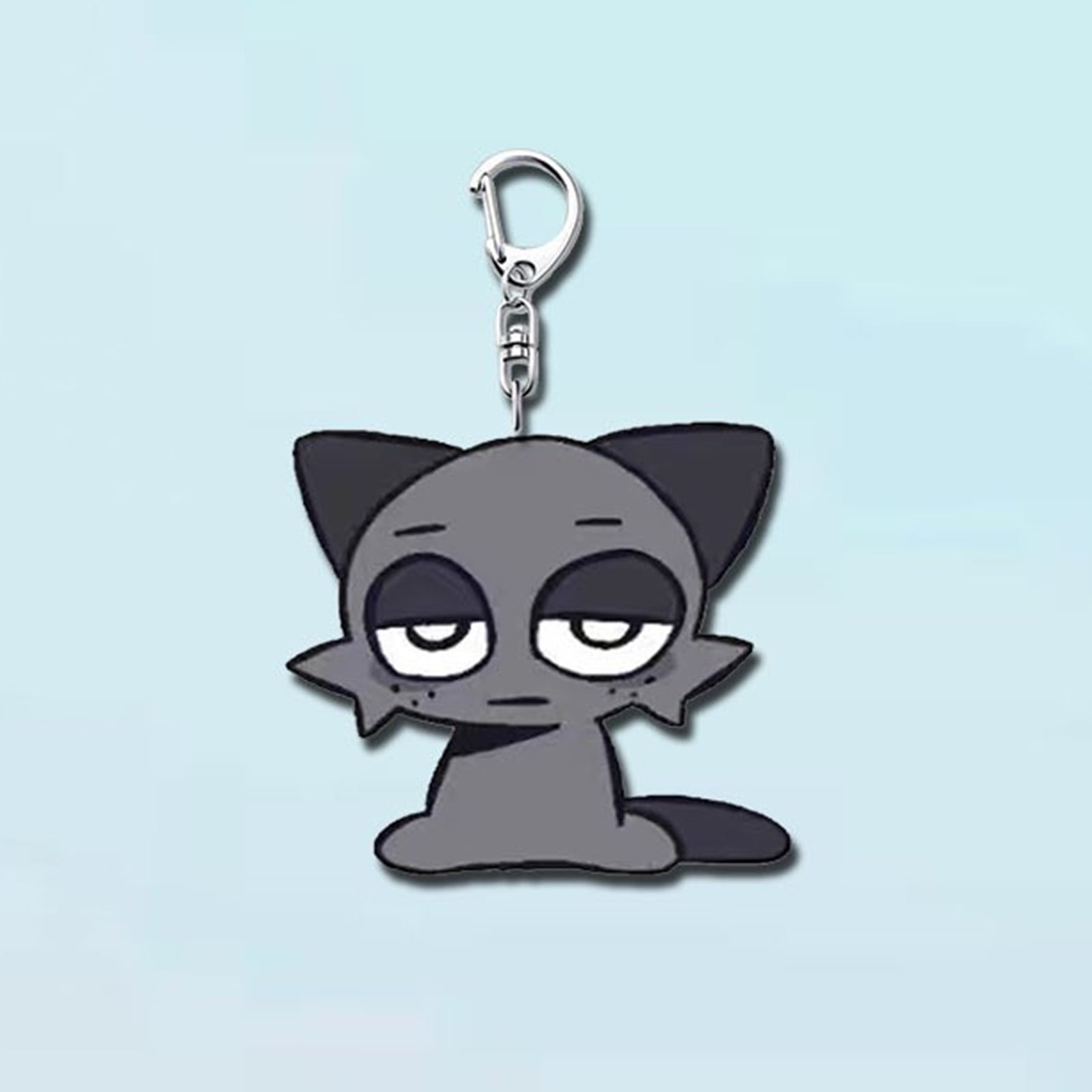Gray Sprunki Pendant Keychain, 1.96" Sprunki Keychain Toys, Cute ...