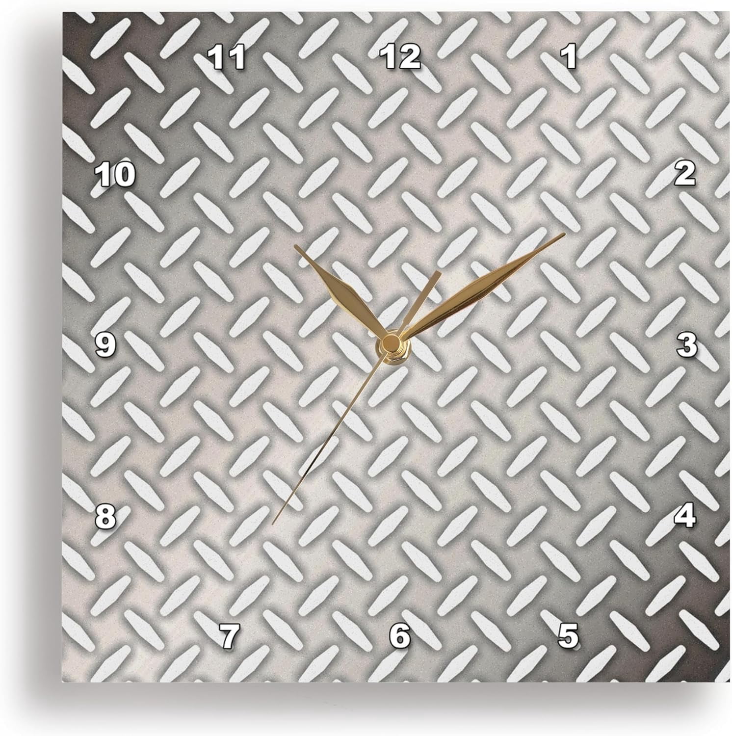 Gray Steel Plate Analog Wall Clock - 10 Inches, Quiet Operation ...