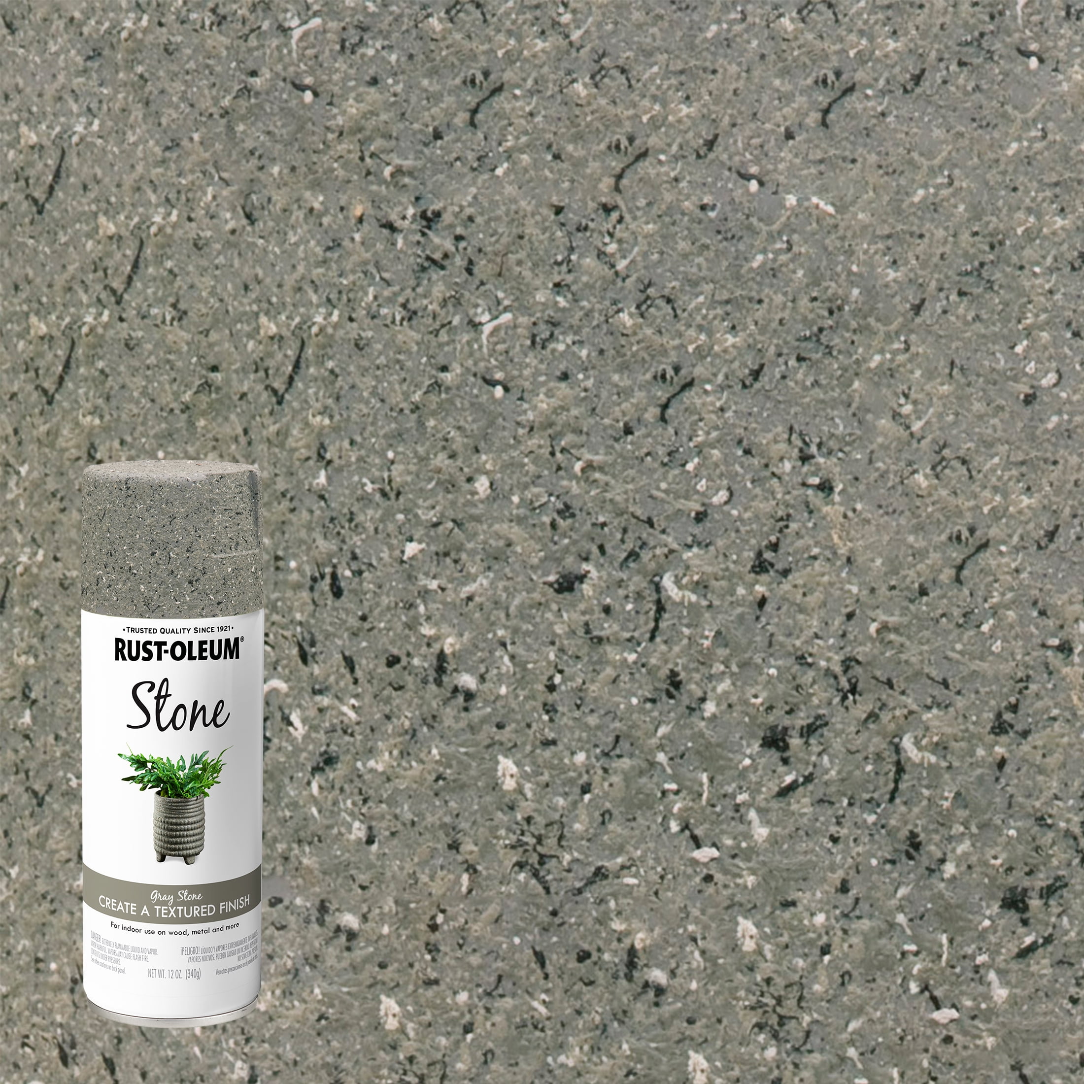 6 Pack, Gray, Rust-Oleum Stone Textured Spray Paint-7992830, 12 oz ...