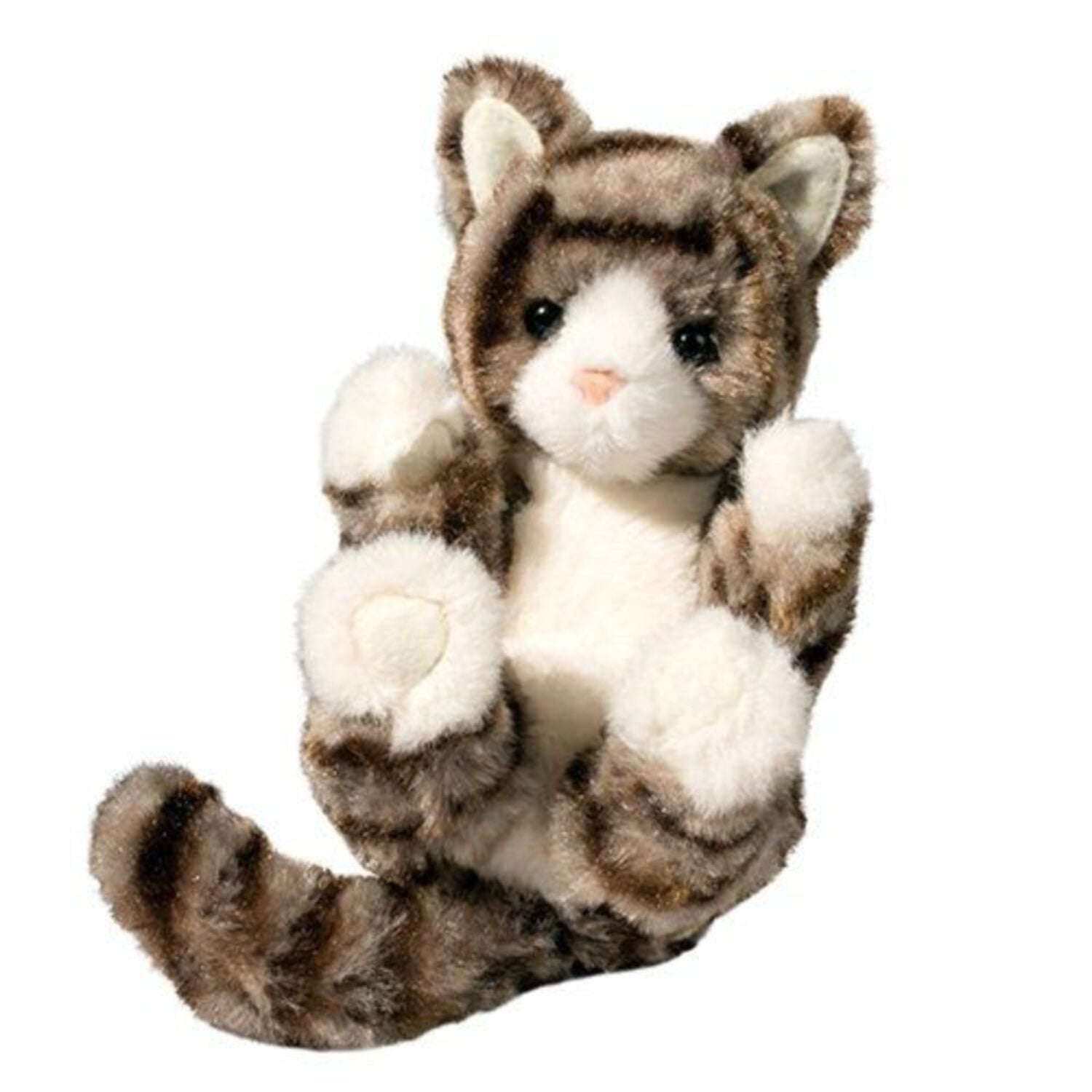 "Douglas Cuddle Toys Gray Striped Kitten Plush Toy, 6"" Stuffed Animal ...