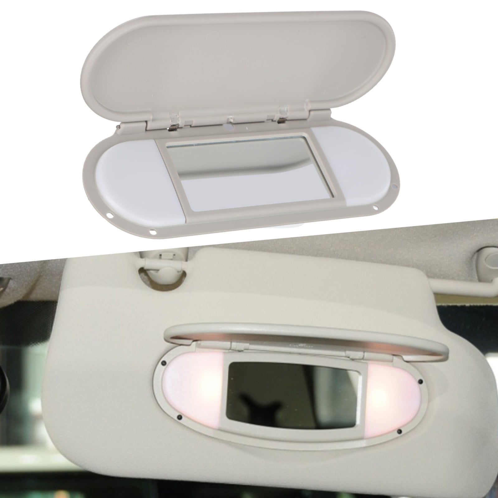 Gray Sun Visor Vanity Mirror Cover For Mini For Cooper F55 F56 F60 2015 ...