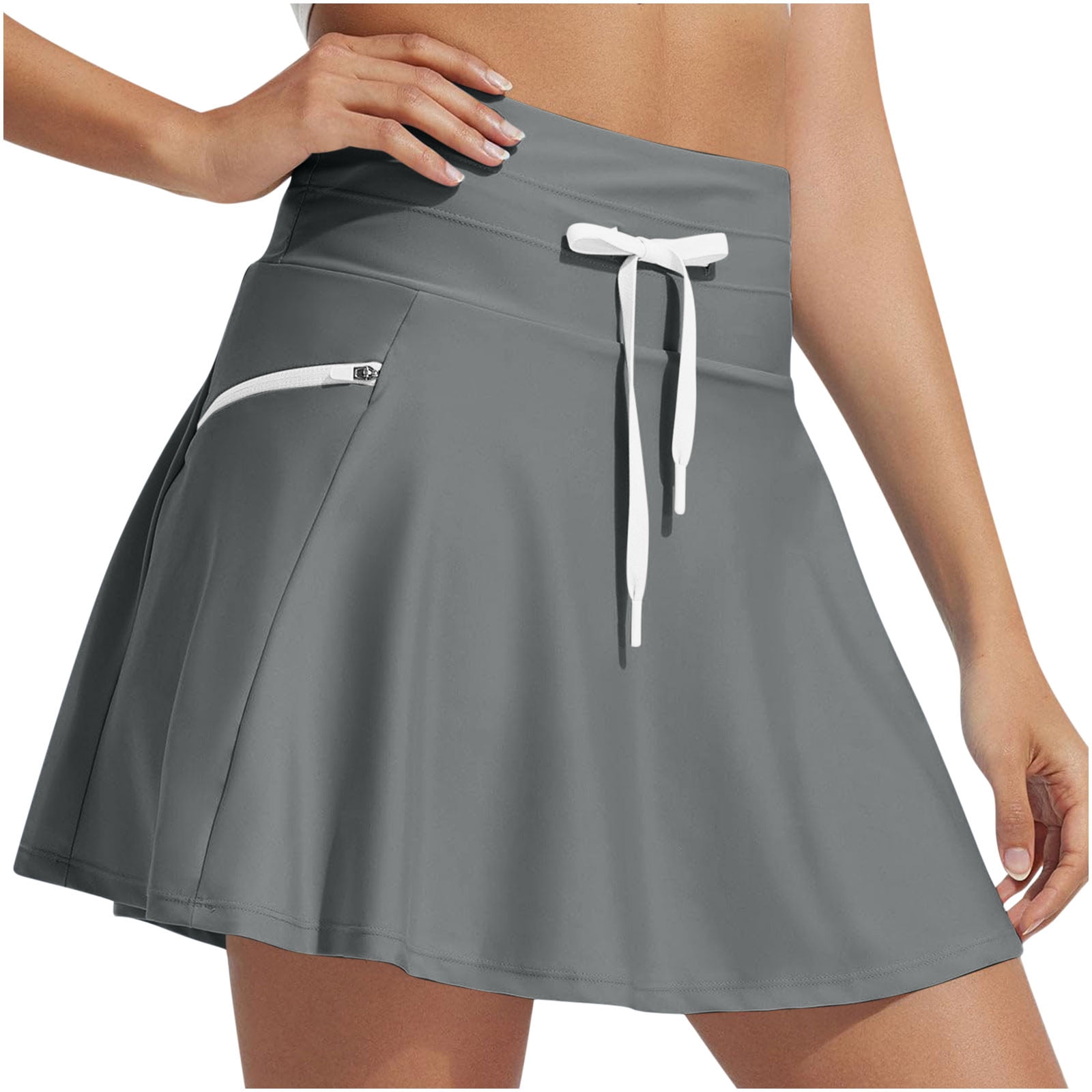 Gray Swimsuit for Women Spandex Long High Waisted Tie Knot Straight Leg ...