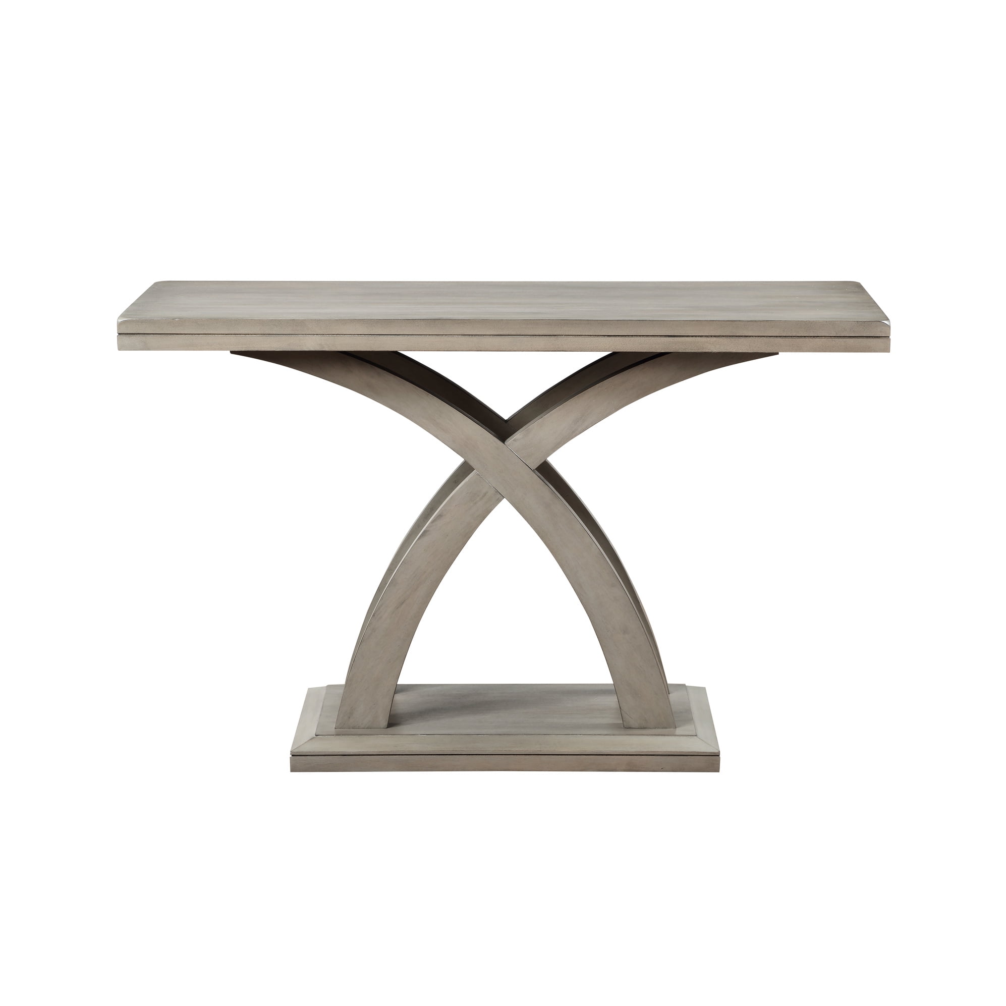 Gray Table With Hardwood Solids And Mango Veneer Construction ...