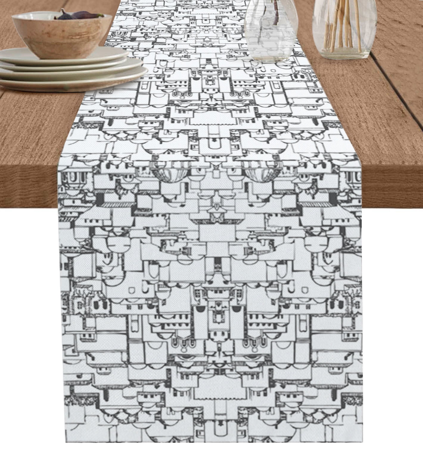 Gray Table Retro Home ration Table ration DinneRunneCity Table Black r ...