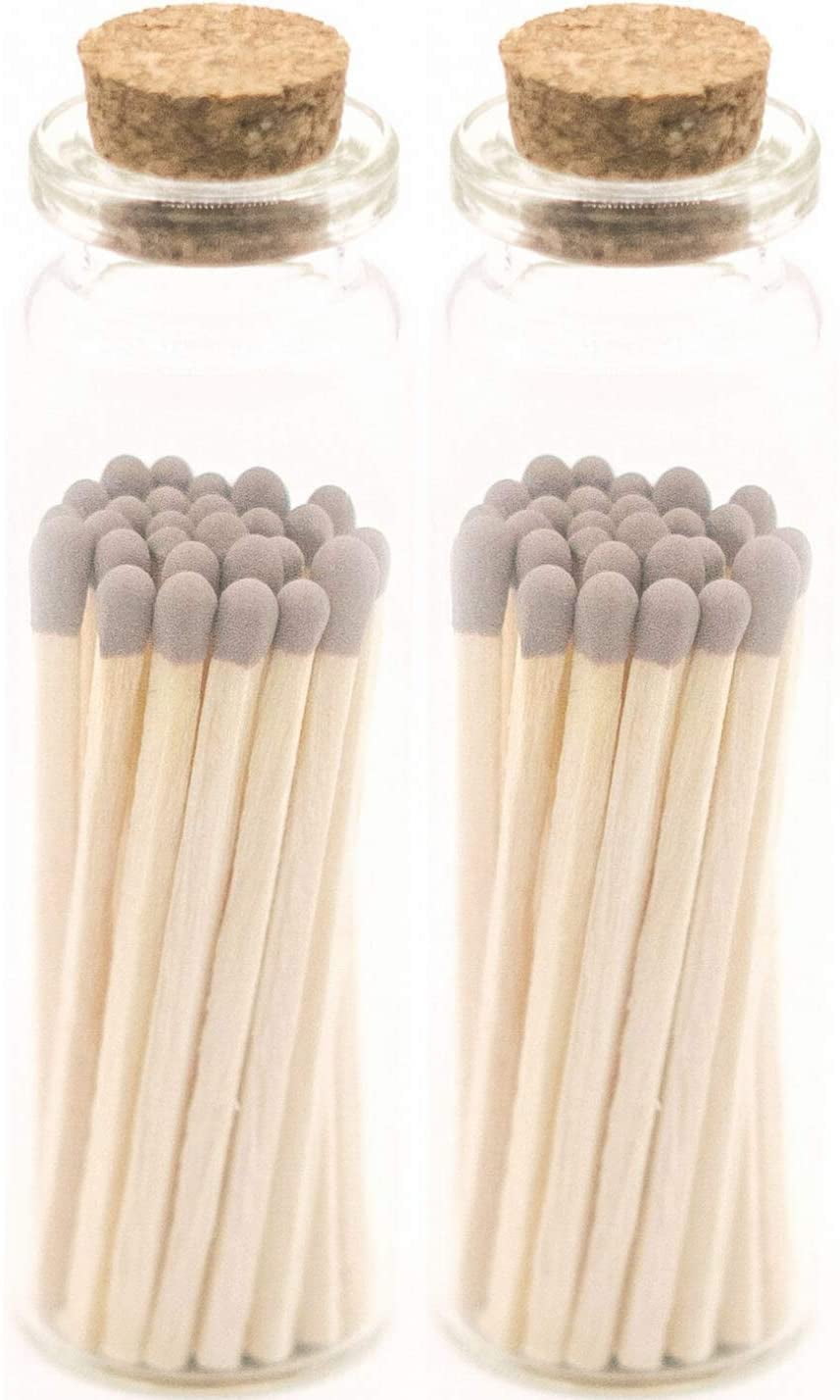 Gray Tip Decorative Matches, 40 Small Premium Wooden Matches | Artisan ...