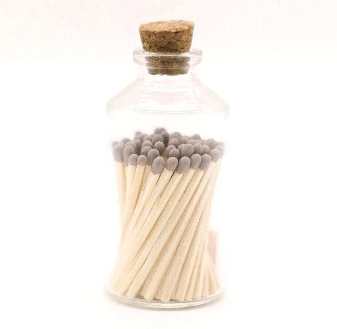 Gray Tip Decorative Matches, 60 Small Premium Wooden Matches | Artisan ...