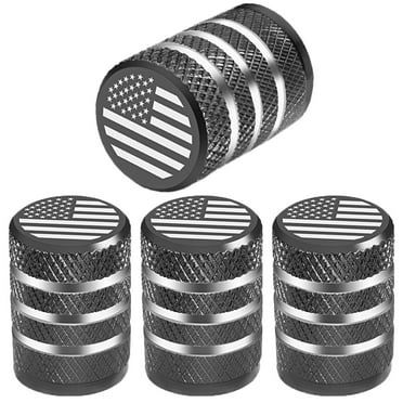 Tire Valve Stem Caps, Grey, 4 pcs/Pack, Anodized Aluminum Tire Valve ...