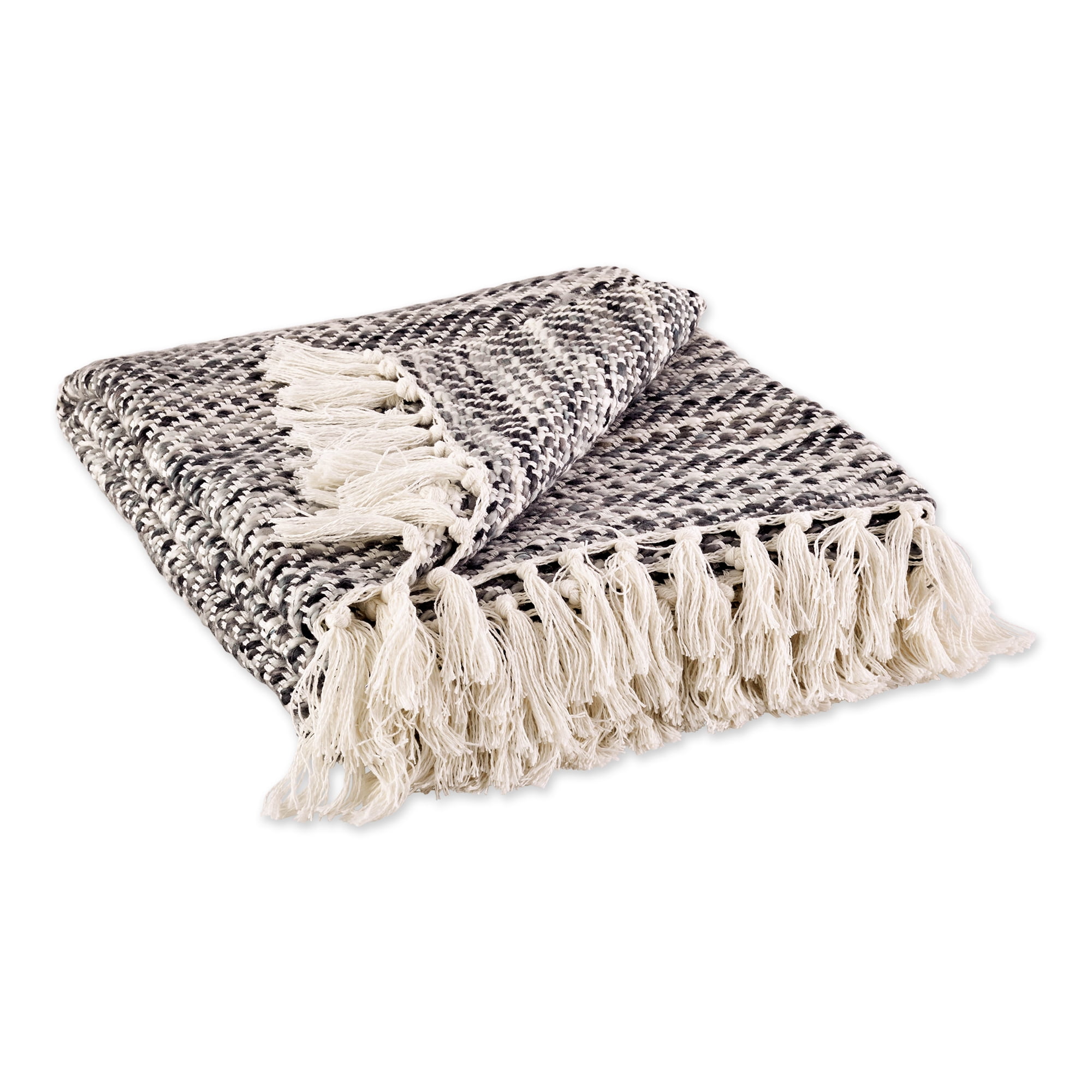 Gray Tone Diagonal Stripe Acrylic Throw - Walmart.com