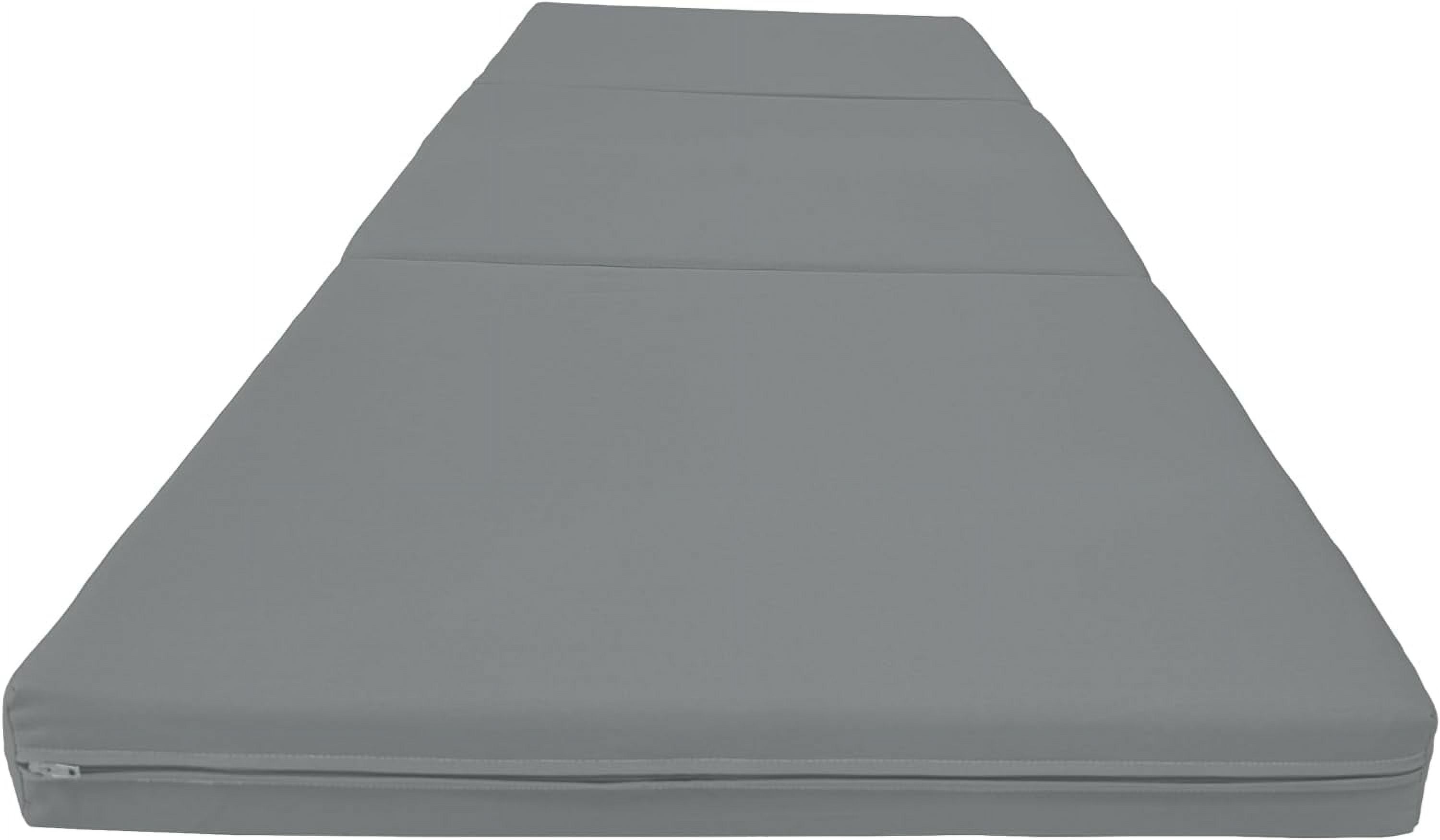 Gray Trifold Foam Beds , Floor Tri-Fold Bed, High Density Foam ...