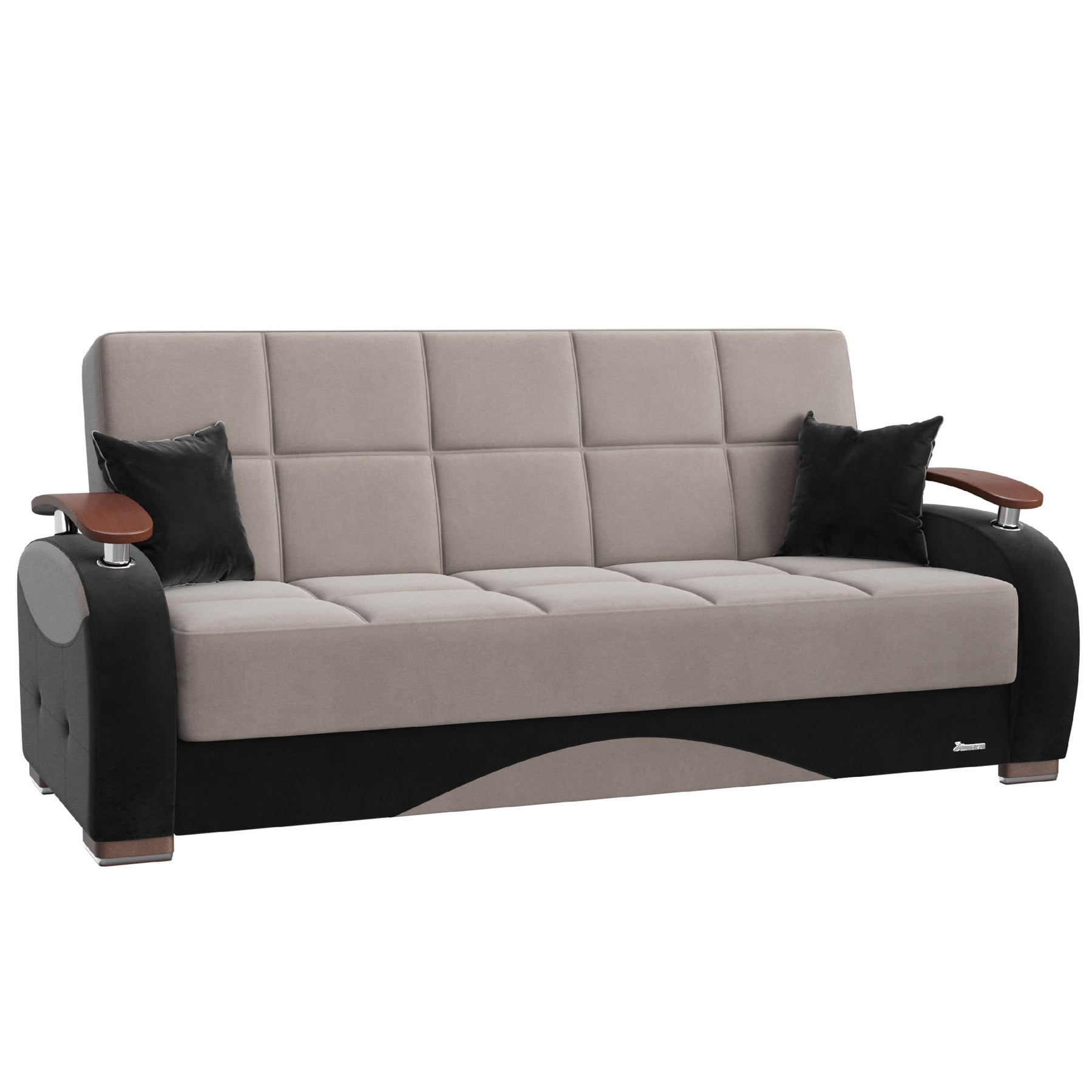 Gray Upholstered - Convertible with Storage - Smaller Spaces - Soft ...