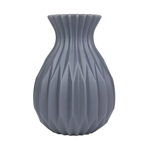 Gray Vase, Modern Flower Arrangement Vase with Ceramic Effect, Plastic ...