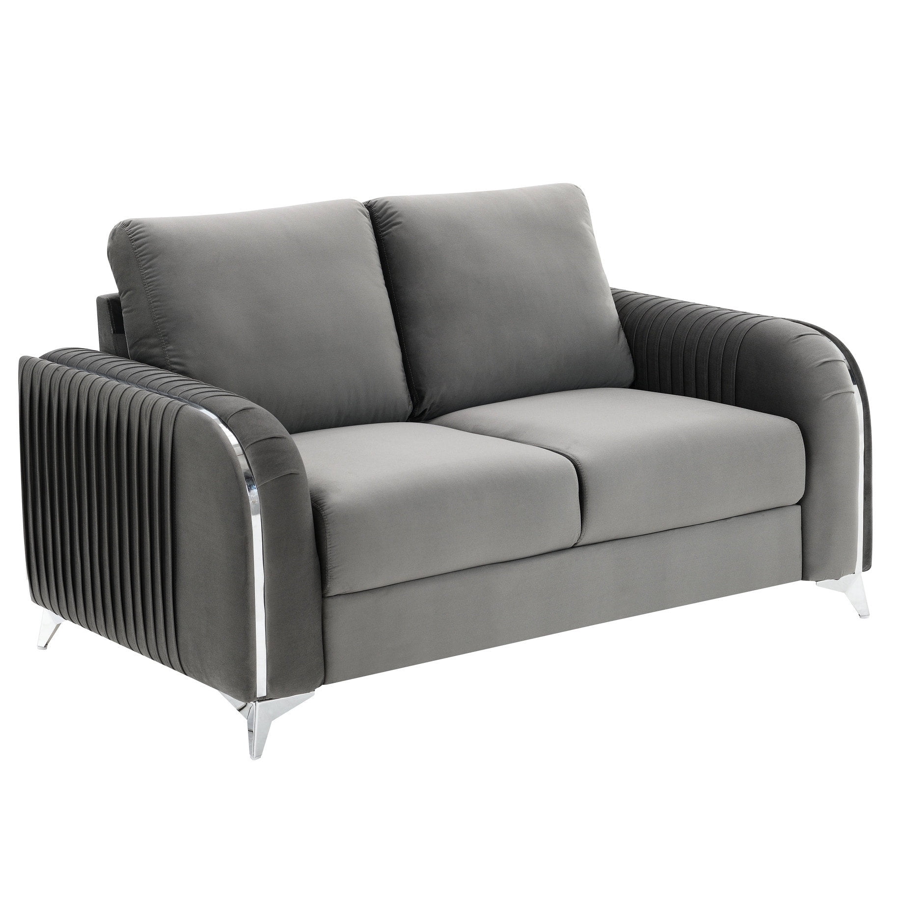 Gray Velvet Loveseat | Supportive Seating in Contemporary Interiors ...