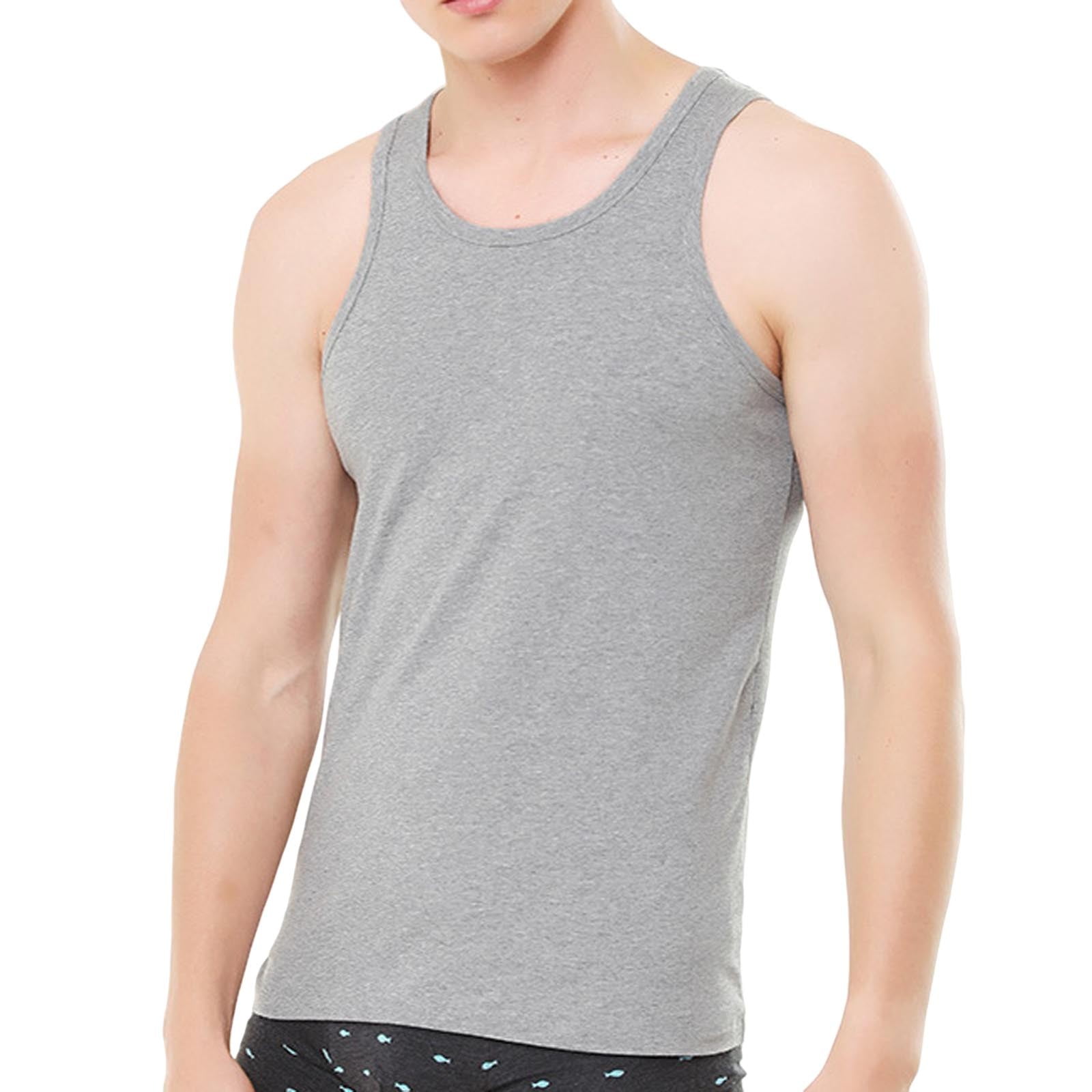 Gray Vest for Man Summer Fall Boat Neck Spandex Track Athletic Jogger ...