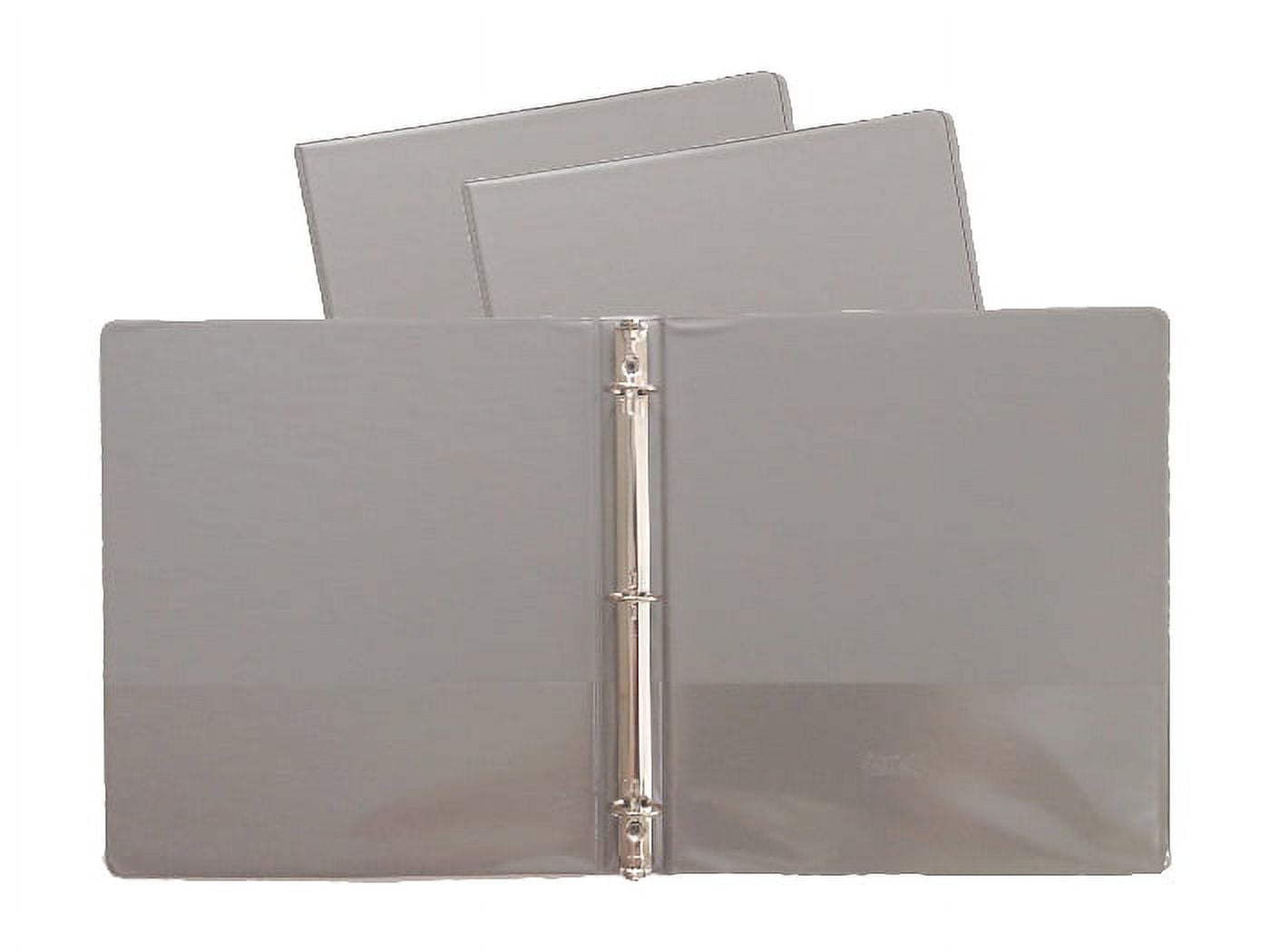 Gray Vinyl Standard 3-Ring Binders, 1-Inch, for 8.5" x 11" Sheets, with ...