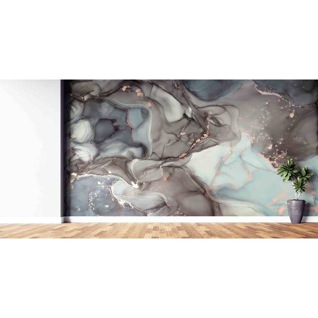 Gray Wall Mural, Custom Wallpaper, 3d Wallpaper, Marble Wallpaper ...