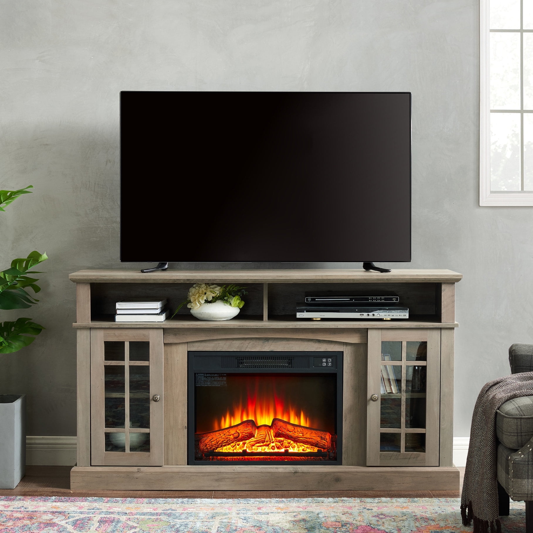 Gray Wash Color - 5 Cable Management Cutouts - In Home Theater / Keeps ...