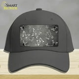 Gray White Butterfly Oil Rubbed Novelty License Plate Hat Cotton ...