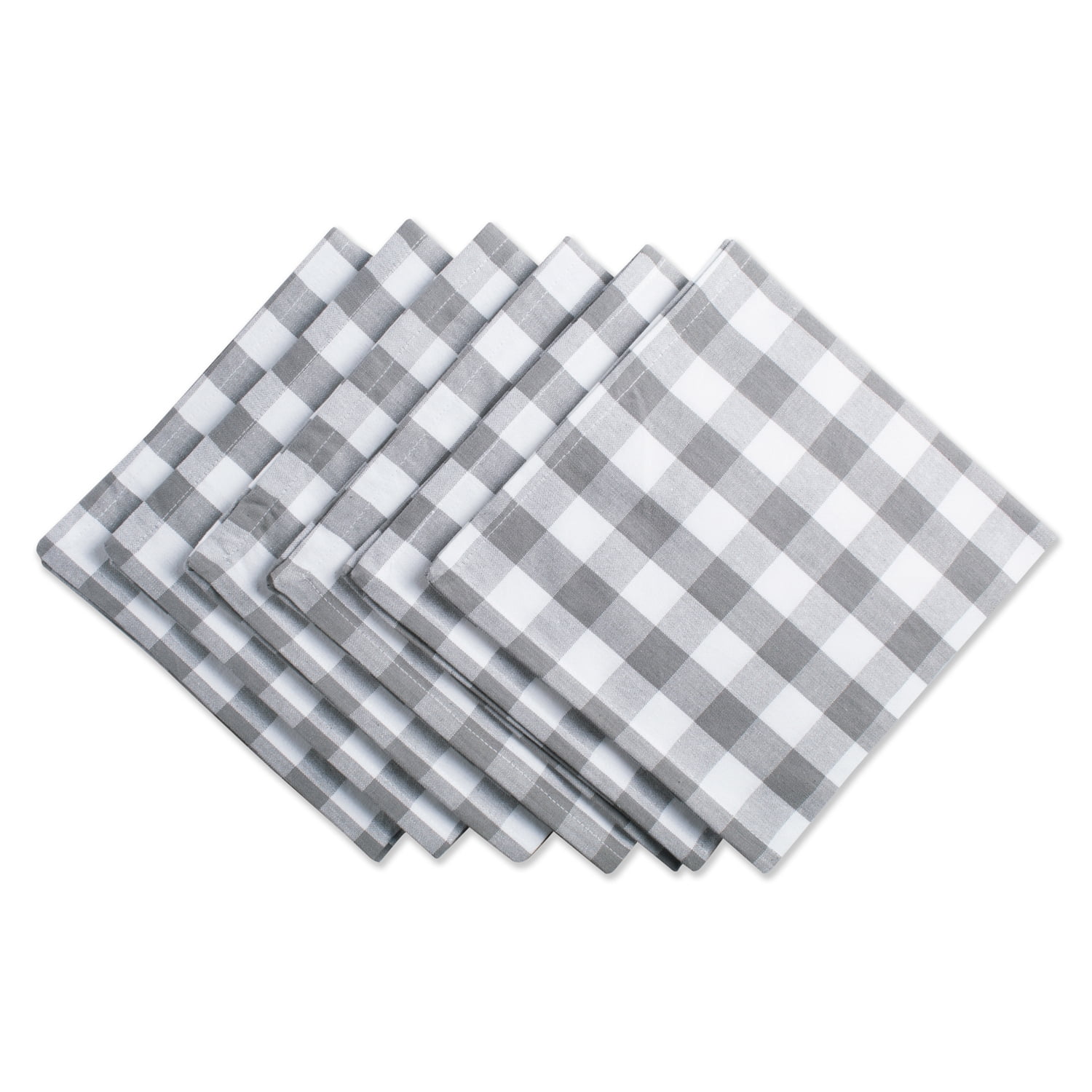 Gray-White Checkers Napkin (Set of 6) - Walmart.com