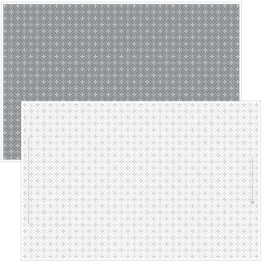 Gray and White Patterned Disposable Plastic Placemats for Baby ...