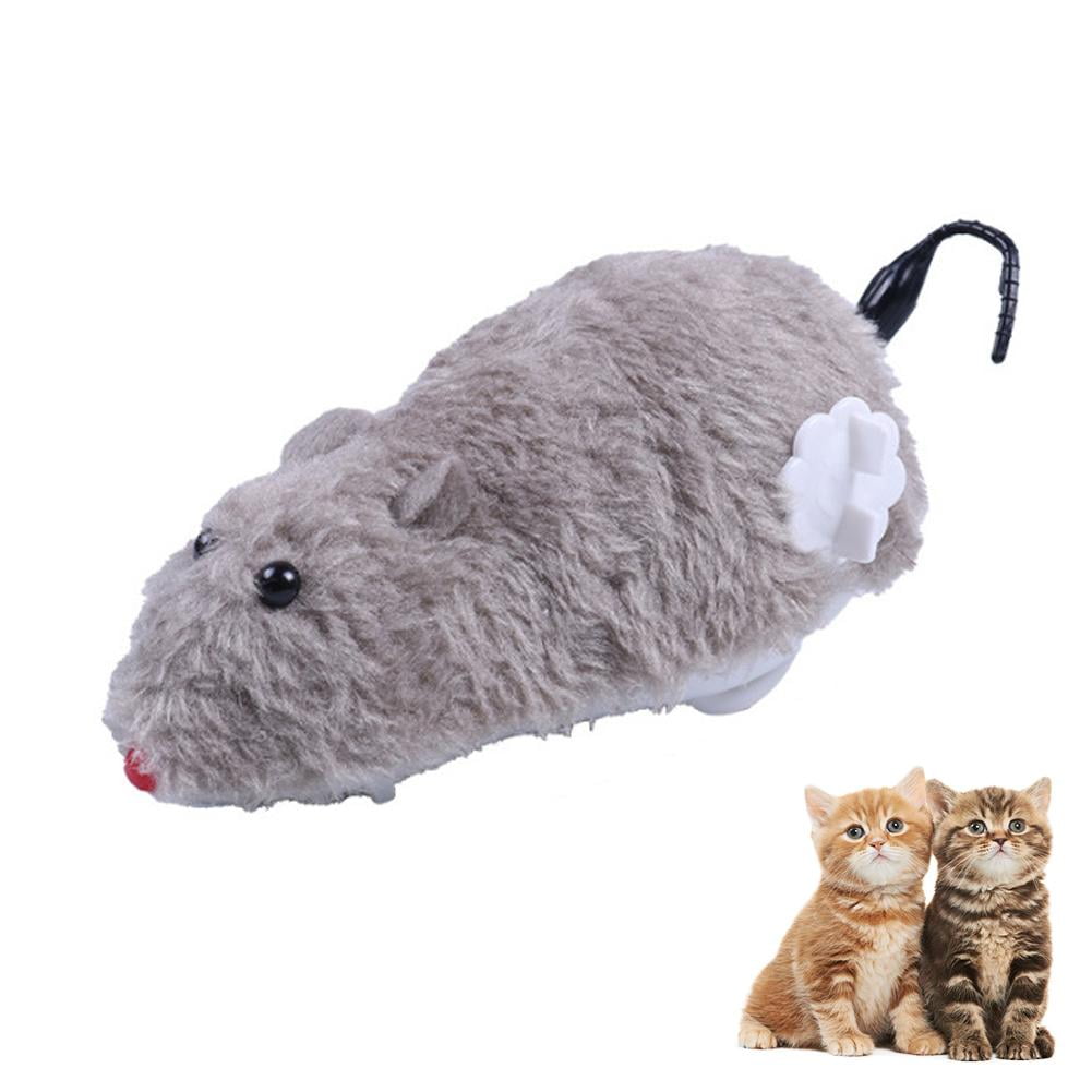 Gray Wind-Up Mouse Clockwork Mouse Creative Prank Pet Toy For Cats And ...