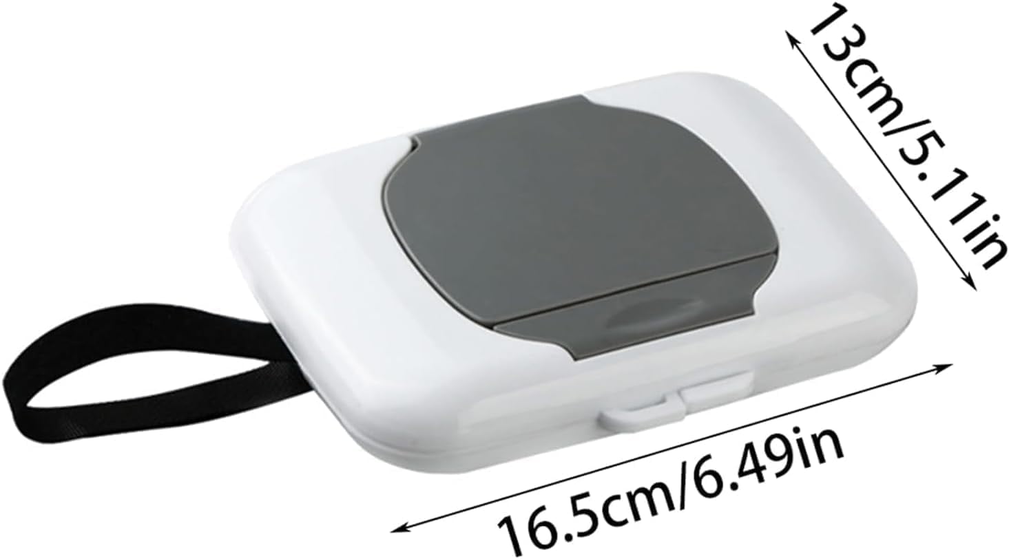 Gray Wipes Dispenser Travel Wipe Holder Reusable Wet Wipe Container Box ...