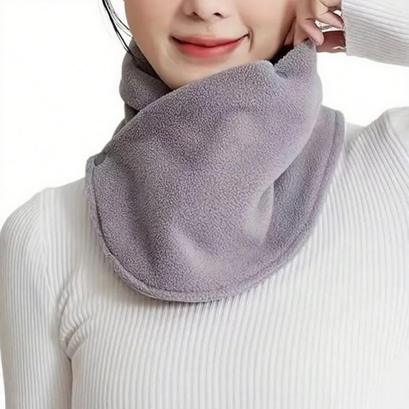 Gray Womens Fleece Lined Neck Gaiter For Winter Outdoor Riding ...