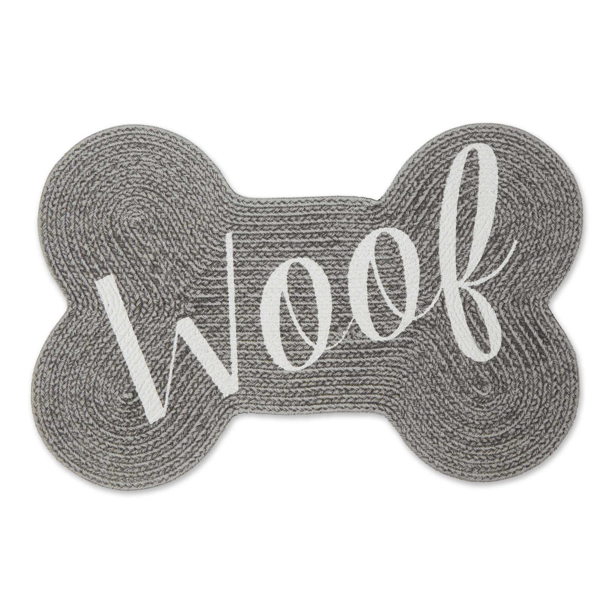 Gray Woof Bone Shaped Pet Mat 16x24 - Walmart.com