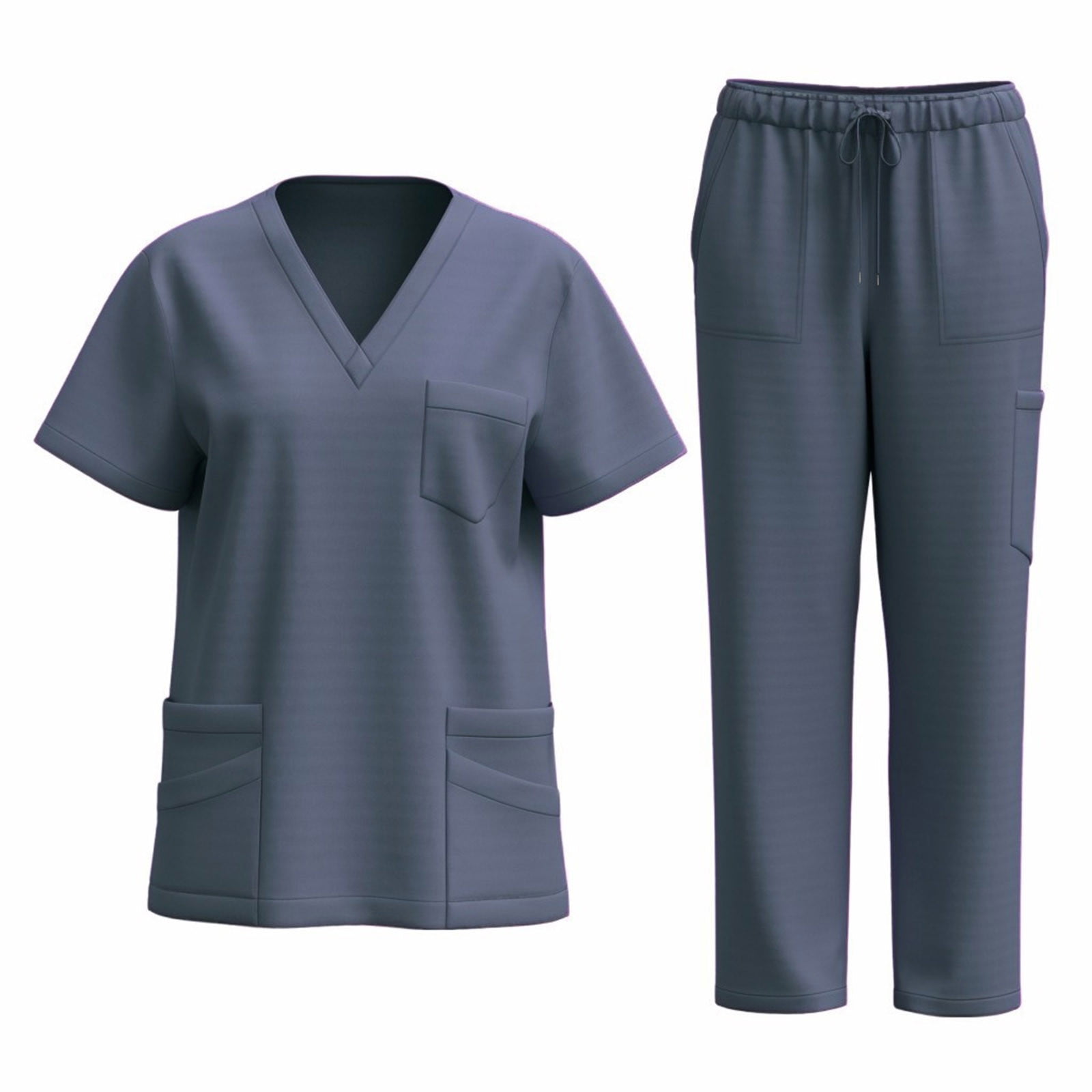 Gray Work Anatomy Scrub Matching Sets for Women Summer Fall Spandex ...
