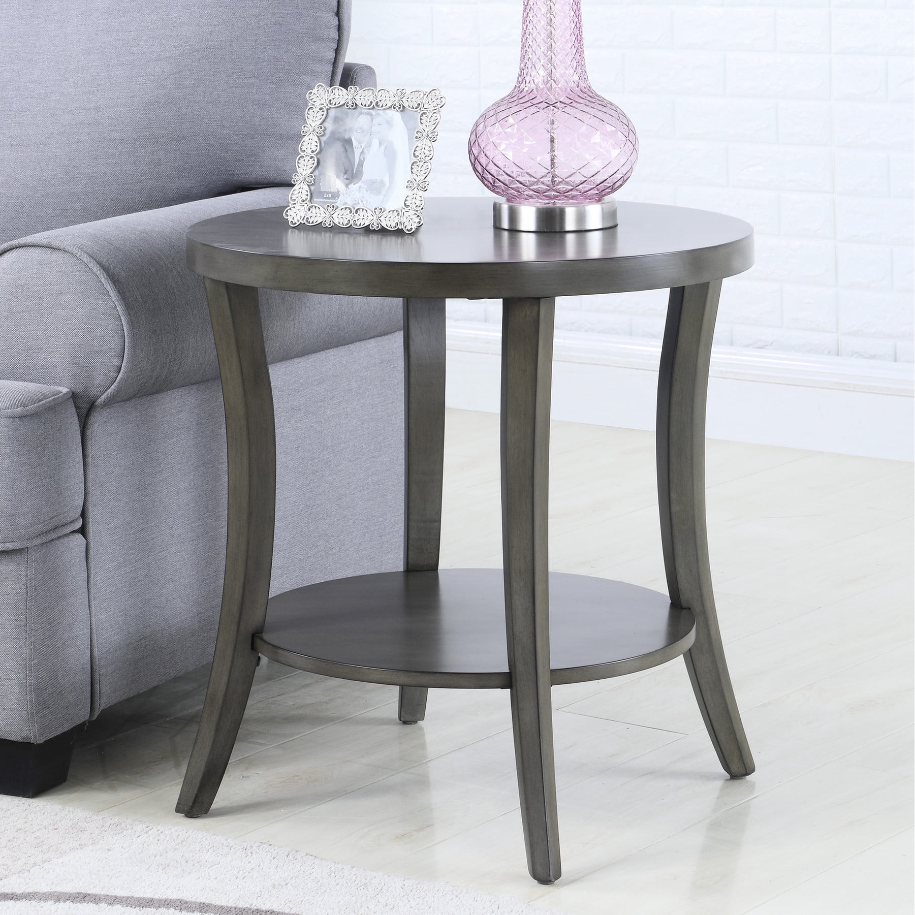 Gray color, ample display space - Suits various room styles - Walmart.com
