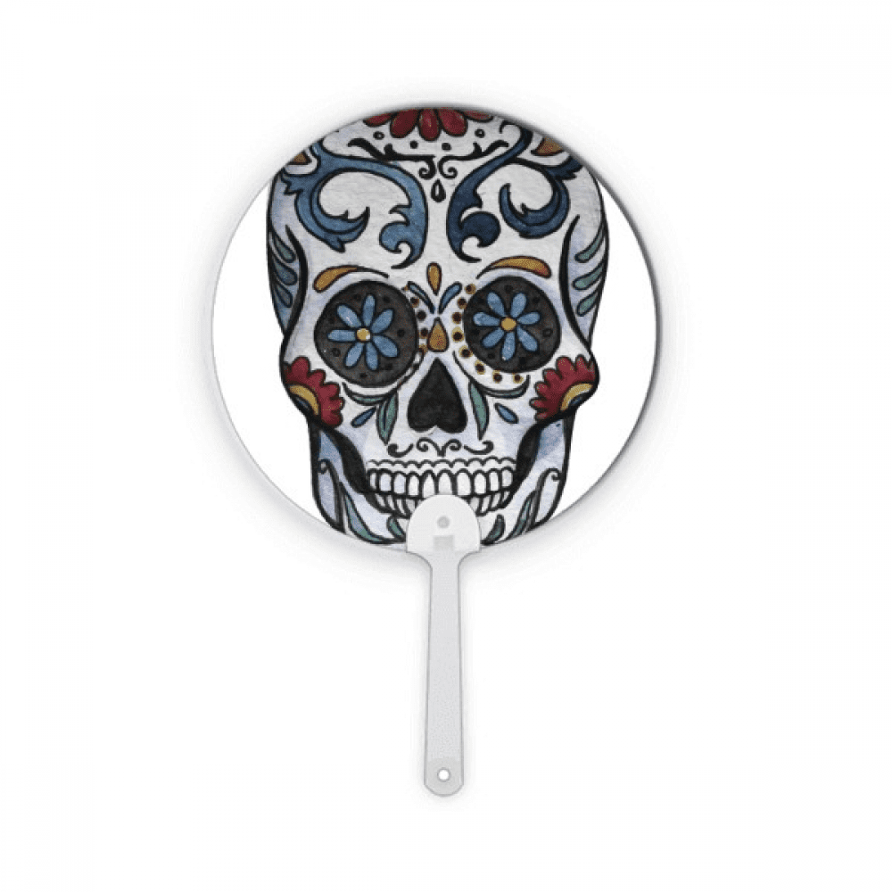Gray l Mexico National Culture Illustration Plastic Round Handheld Fan ...