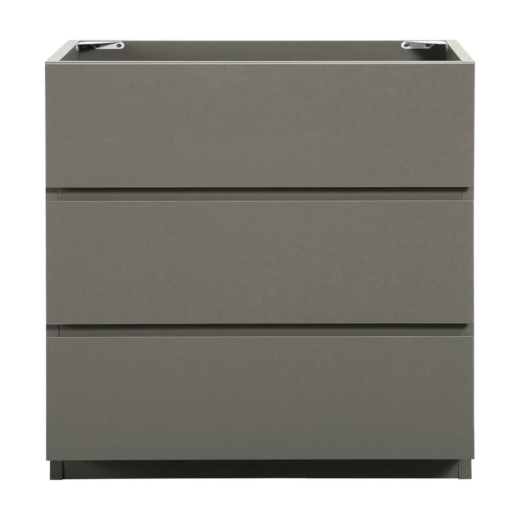 Gray tone cabinet - Maximized drawer space - Bathroom area - Adequate ...