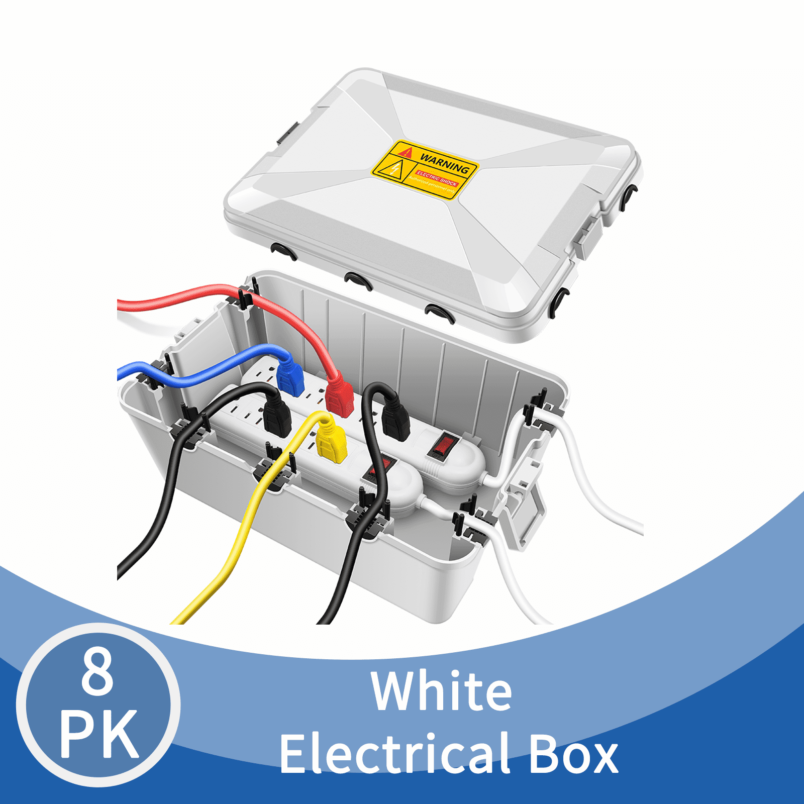 Greencycle Large Outdoor Electrical Box Waterproof (12.5 x 8.5 x 5 ...