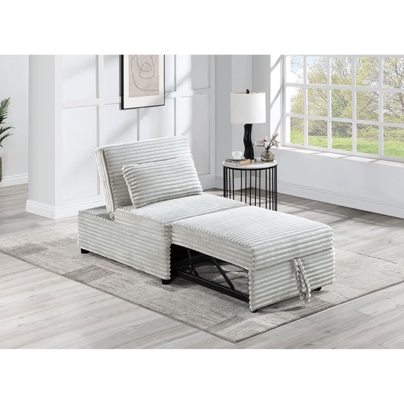 Grayish Corduroy Upholstery, Three - Level Backrest Adjustment - Great ...