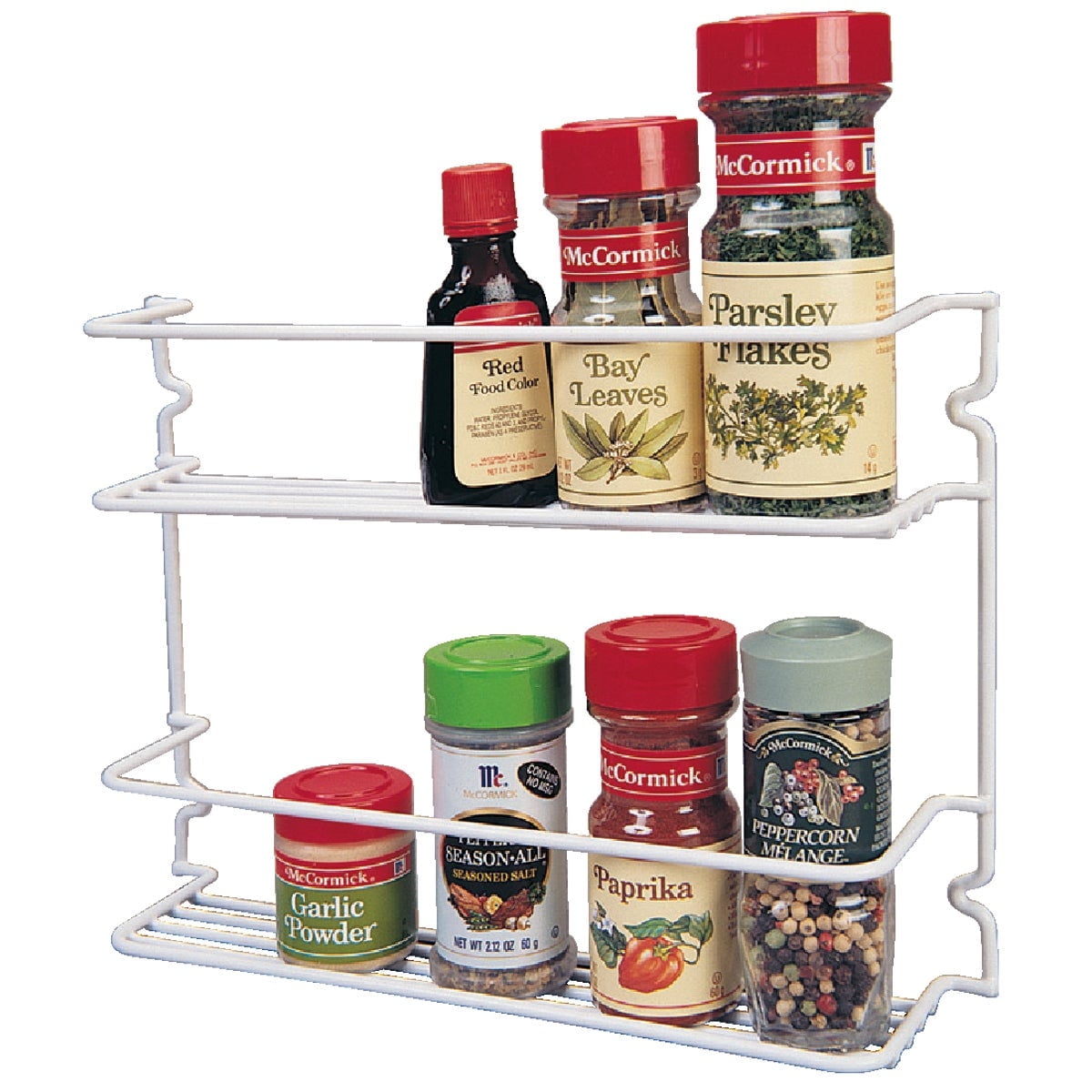 Grayline White Tall Double Shelf Spice Rack 40504 - Walmart.com