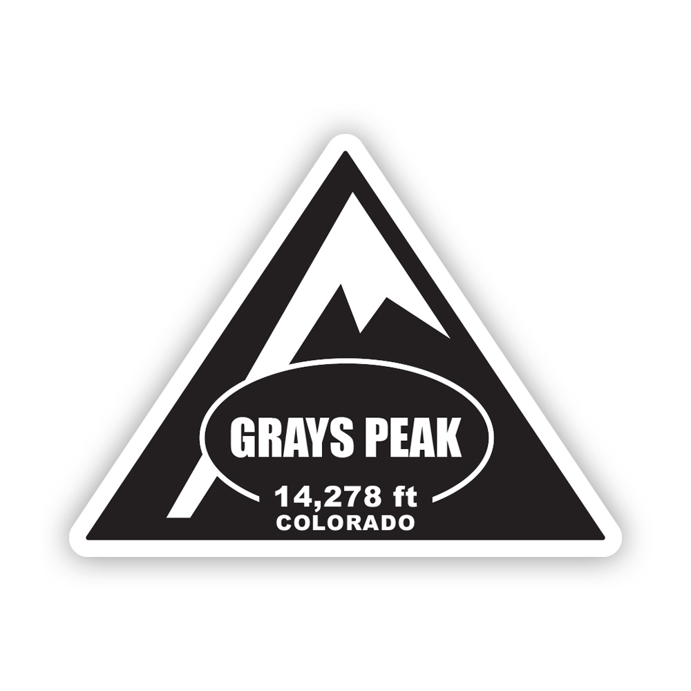 Grays Peak Sticker Decal - Self Adhesive Vinyl - Weatherproof - Made in ...